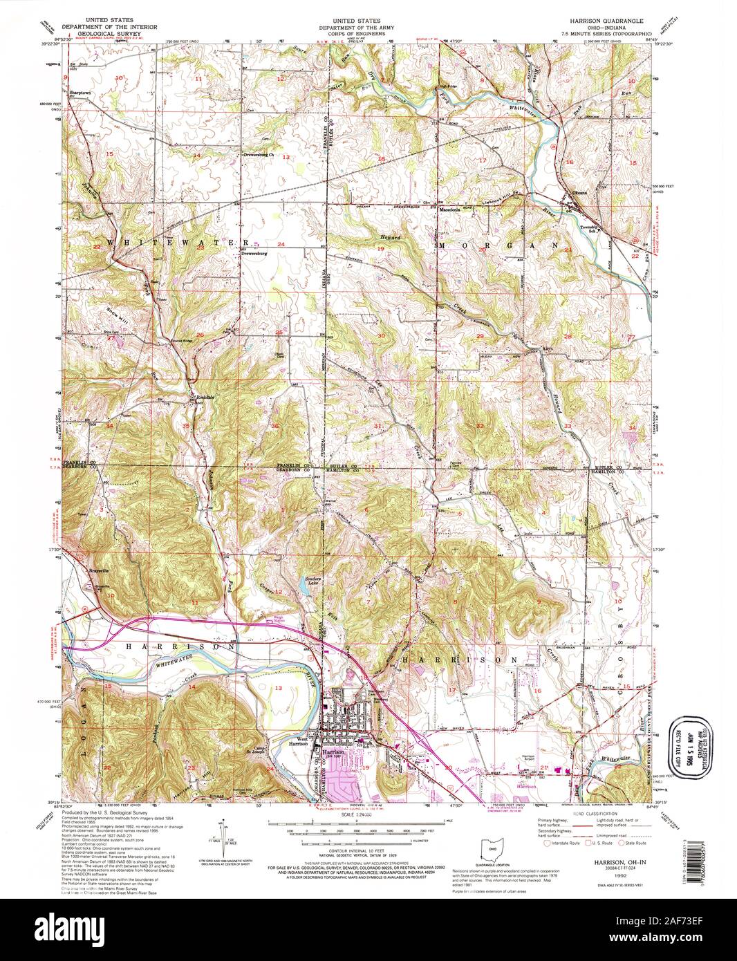 Harrison ohio map hi-res stock photography and images - Alamy