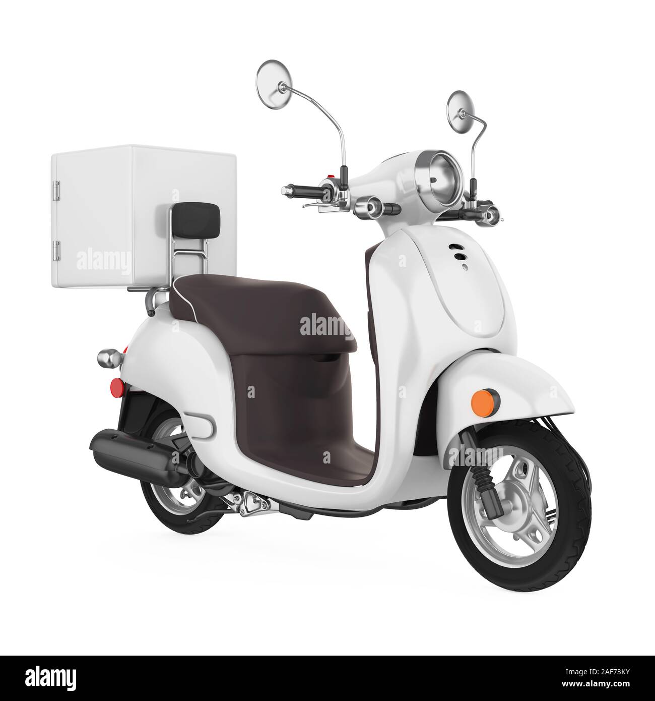 Motorcycle Delivery Box Isolated Stock Photo - Alamy