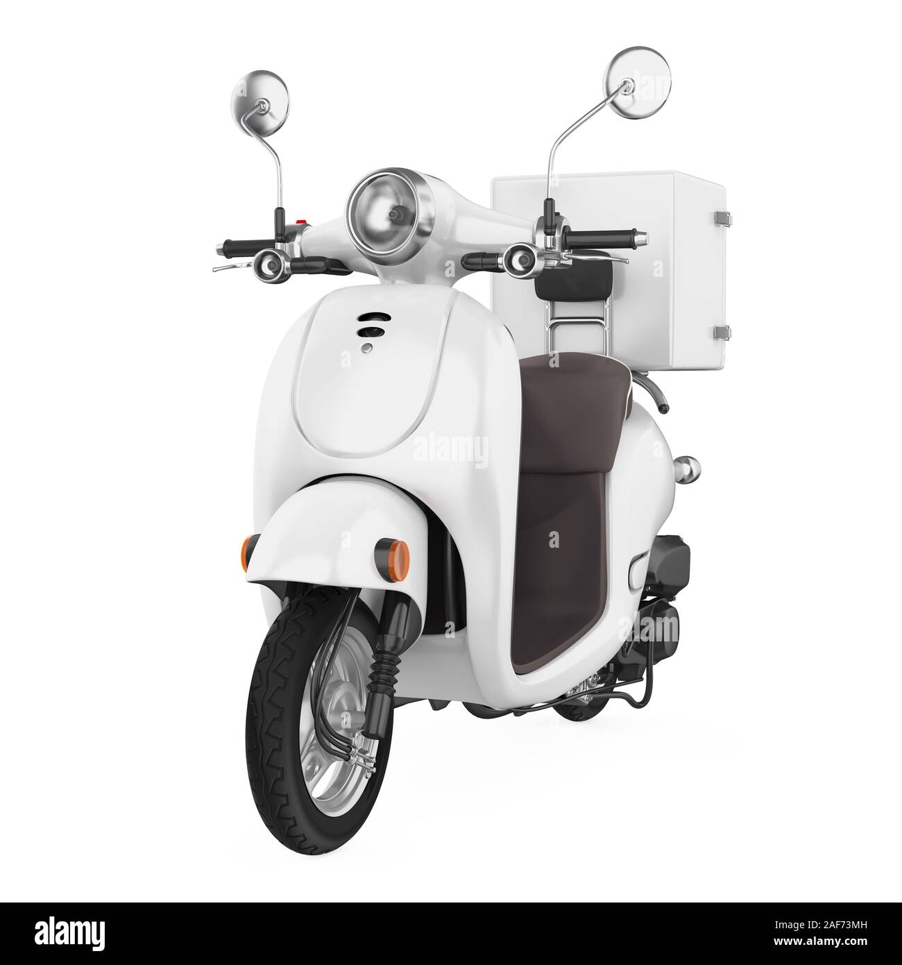 Motorcycle Delivery Box Isolated Stock Photo - Alamy