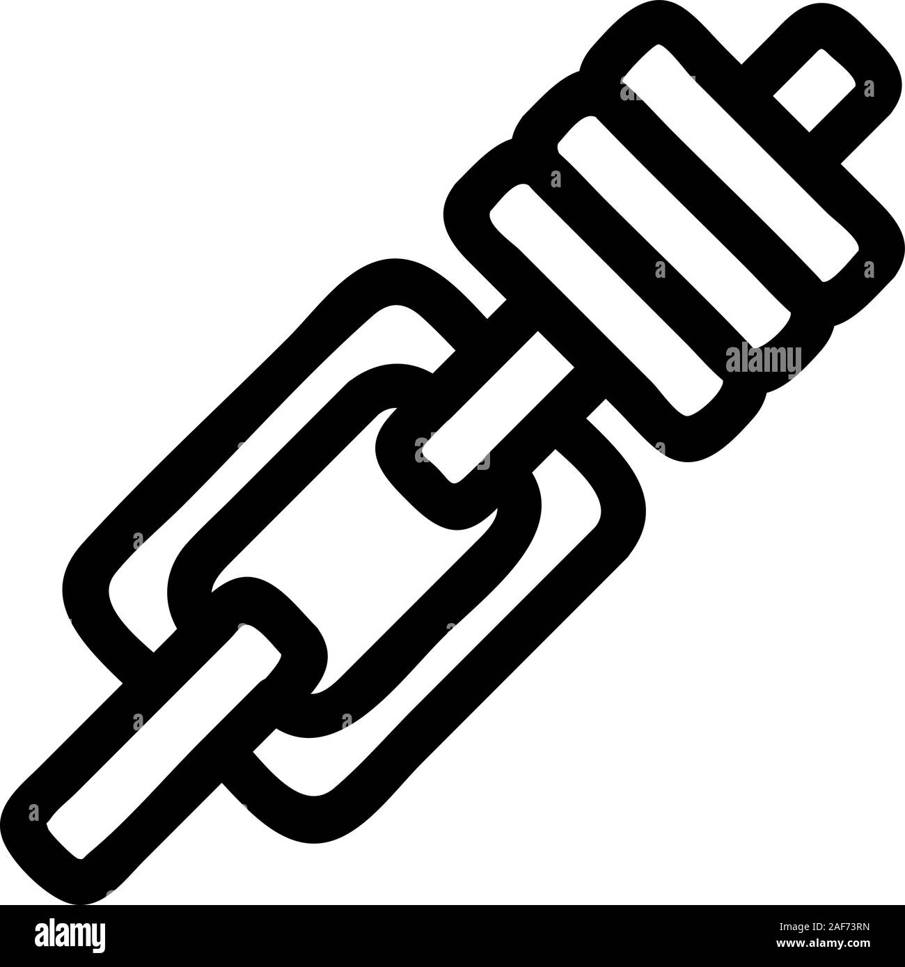 Fastening ropes for climbing icon vector. Isolated contour symbol ...