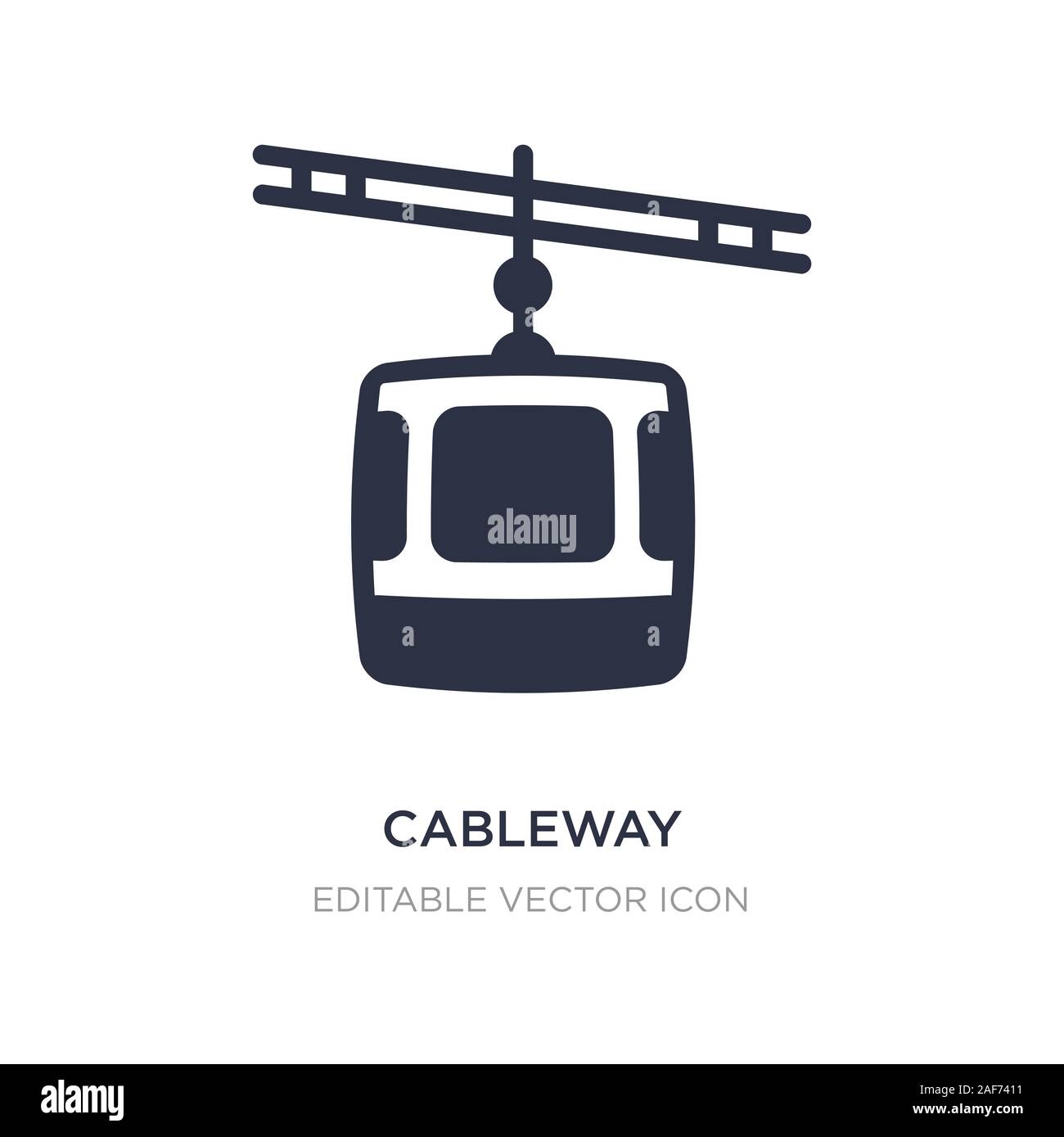cableway icon on white background. Simple element illustration from ...