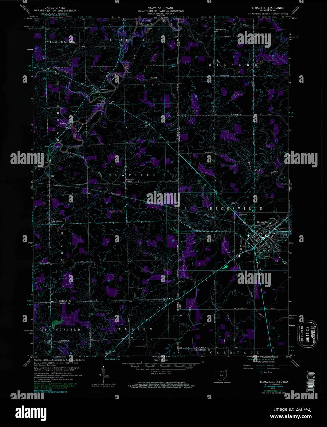 Map of hicksville hi-res stock photography and images - Alamy