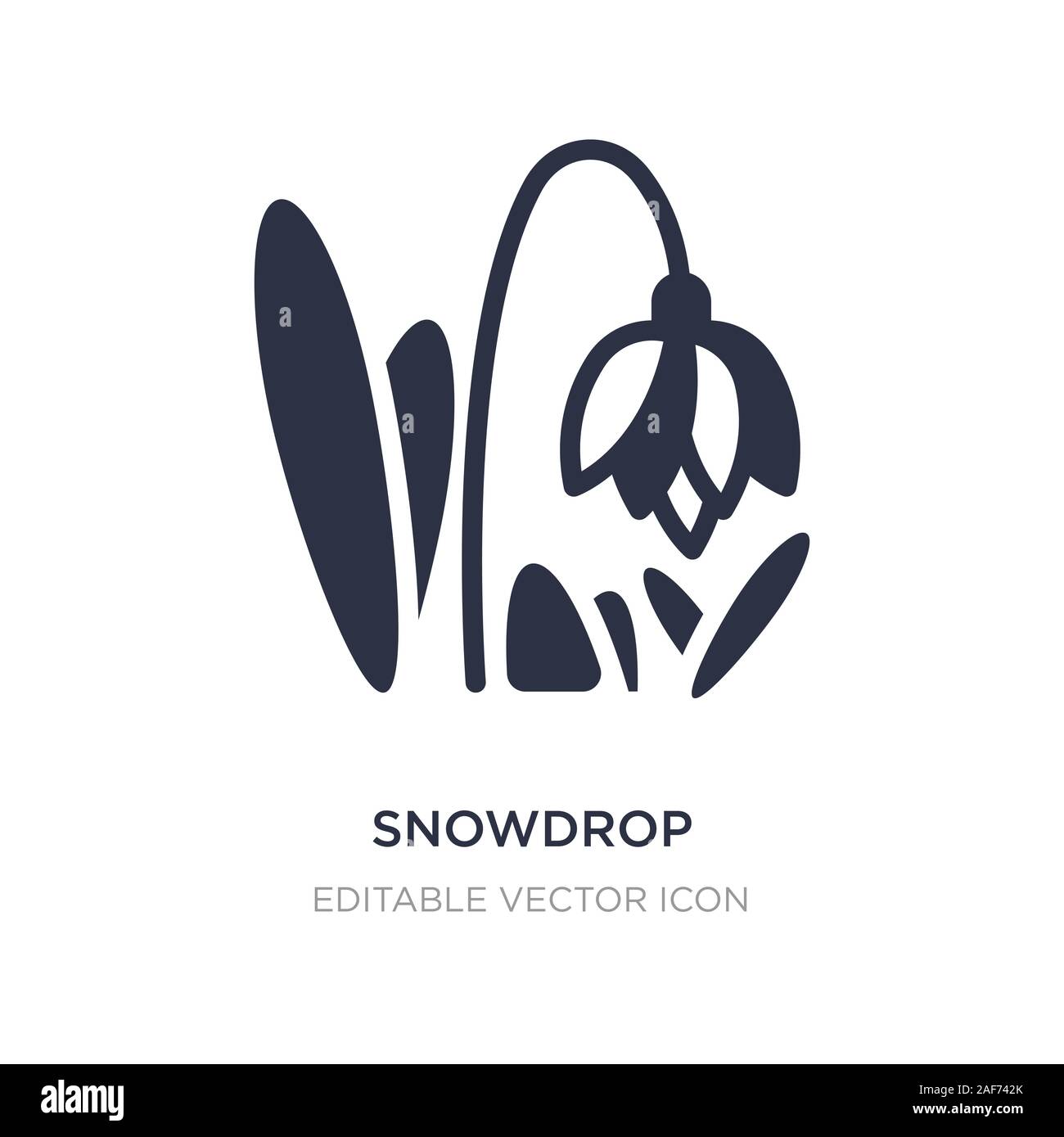 snowdrop icon on white background. Simple element illustration from ...