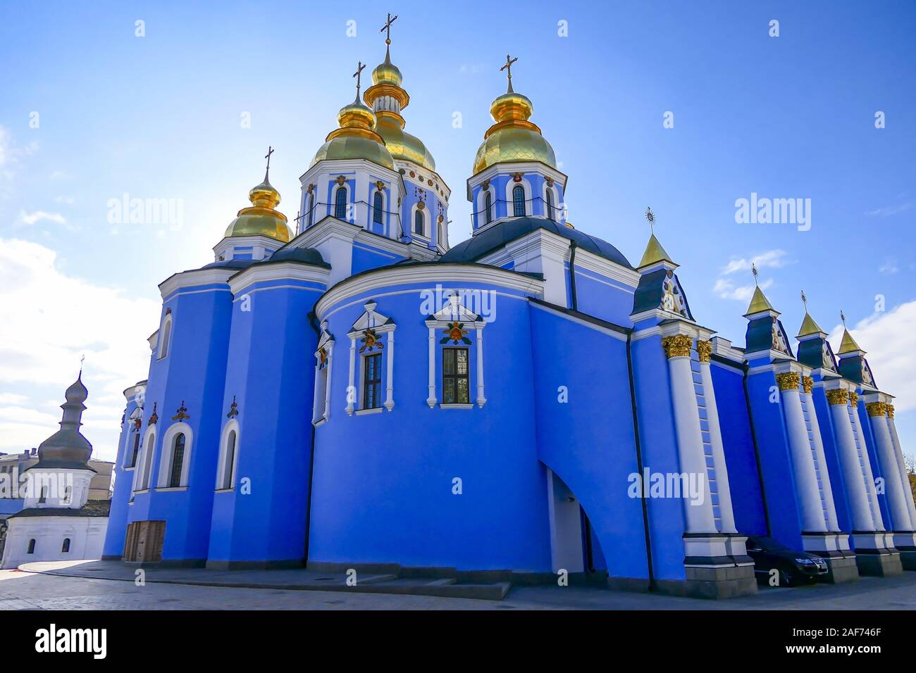 Kiev, Ukraine St. Michael's Golden-Domed Monastery and golden domes ...