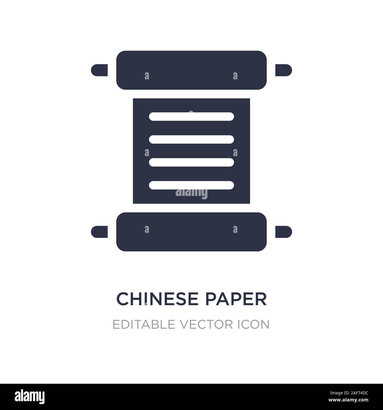 chinese paper writing icon on white background. Simple element ...