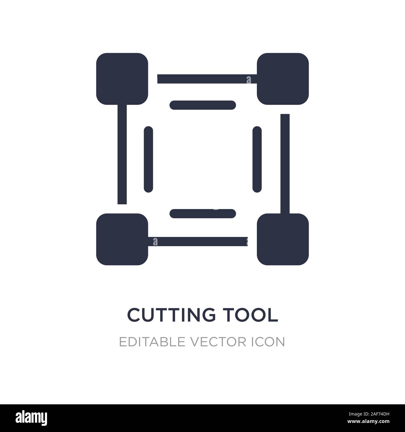 cutting tool selection icon on white background. Simple element ...