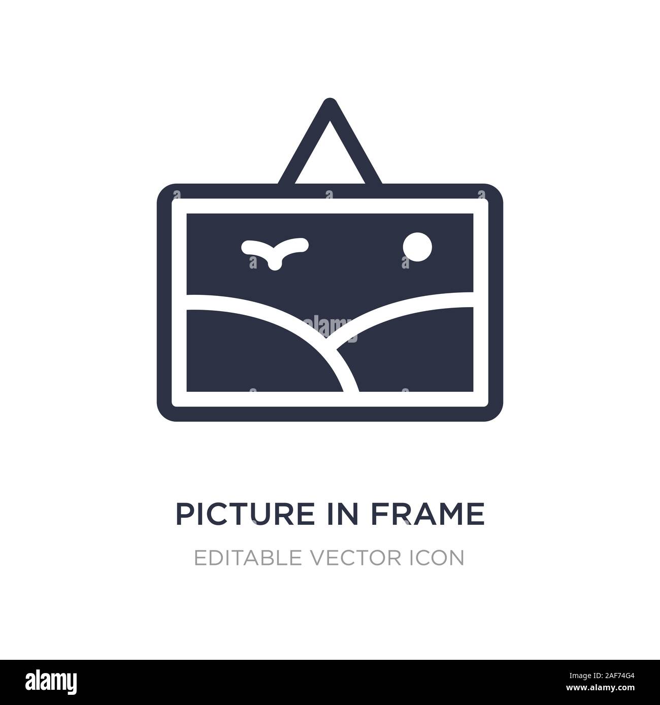 picture in frame icon on white background. Simple element illustration ...