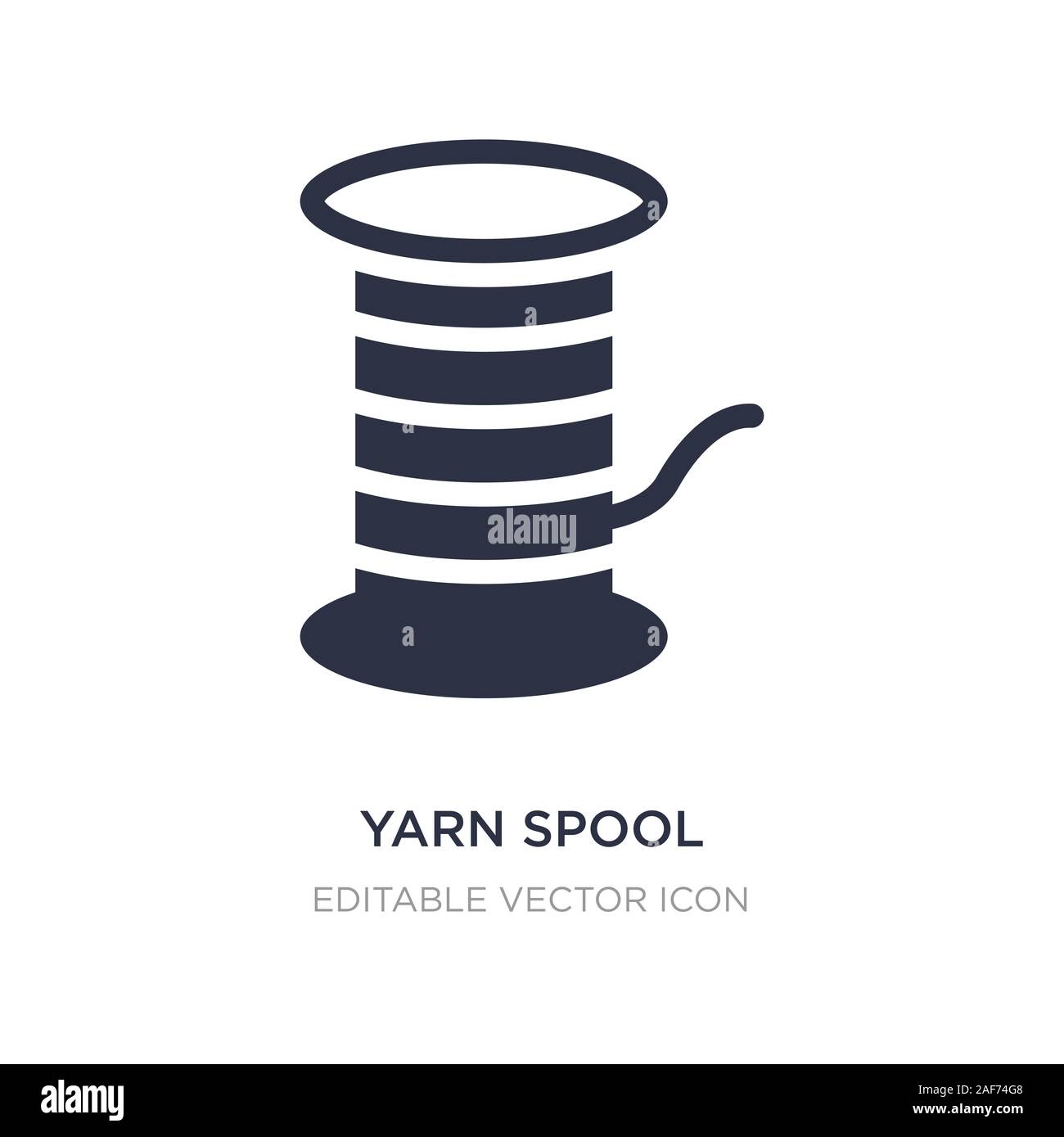 yarn spool icon on white background. Simple element illustration from ...
