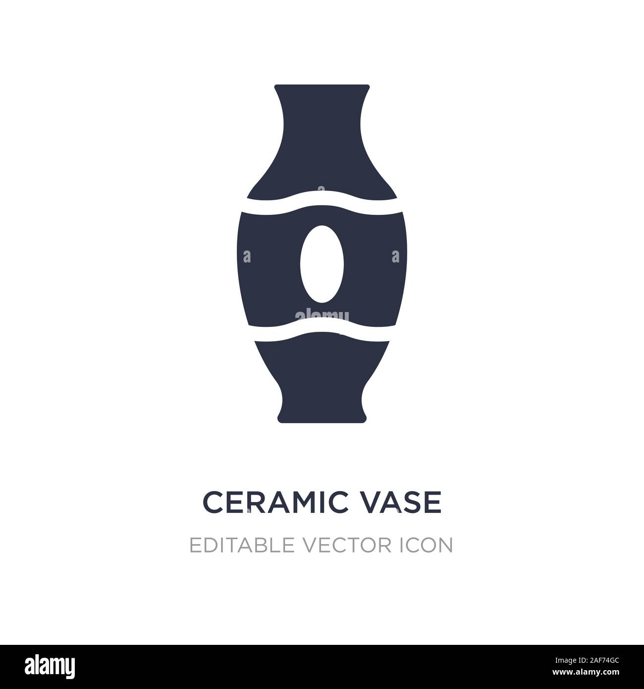 ceramic vase icon on white background. Simple element illustration from ...