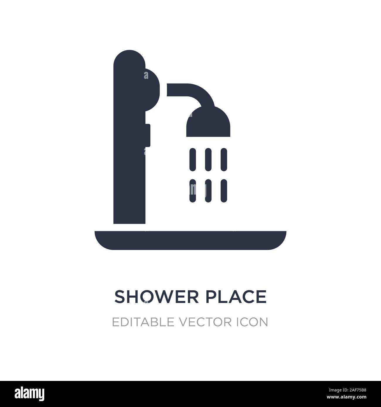 shower place icon on white background. Simple element illustration from ...