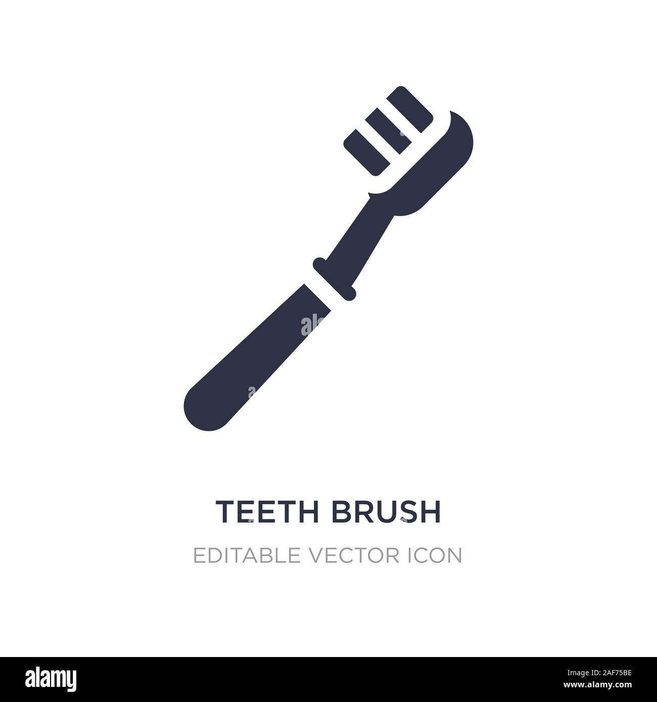 teeth brush icon on white background. Simple element illustration from ...