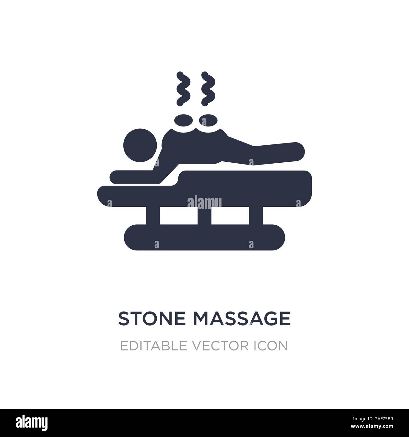 stone massage icon on white background. Simple element illustration ...