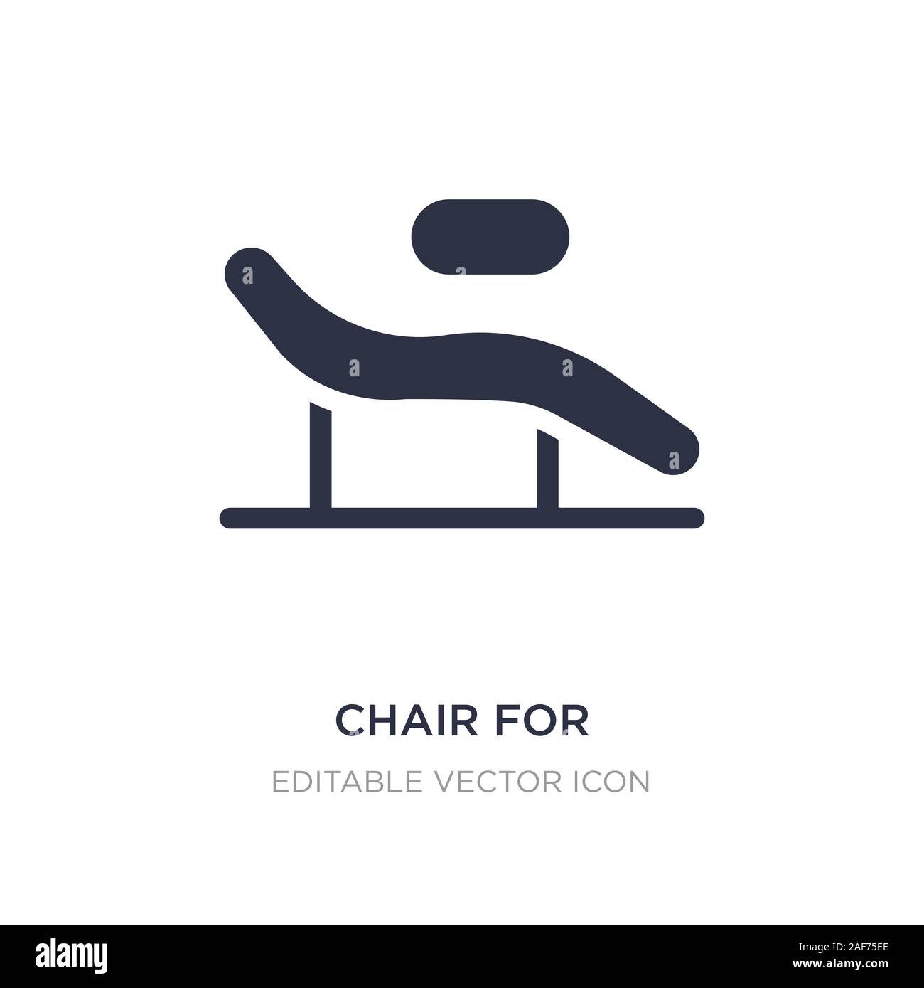 chair for treatments icon on white background. Simple element ...