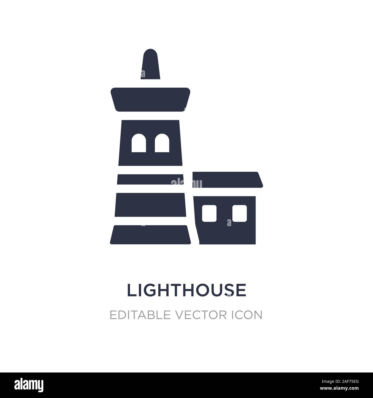 lighthouse icon on white background. Simple element illustration from ...