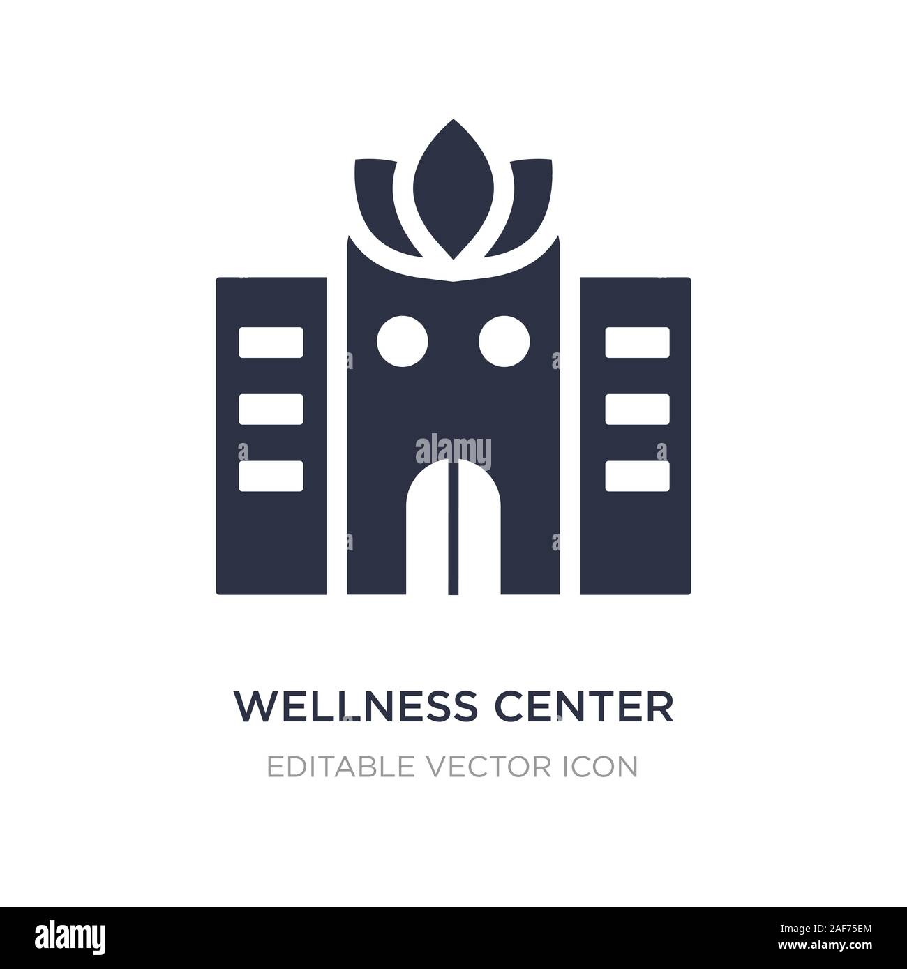 wellness center icon on white background. Simple element illustration ...