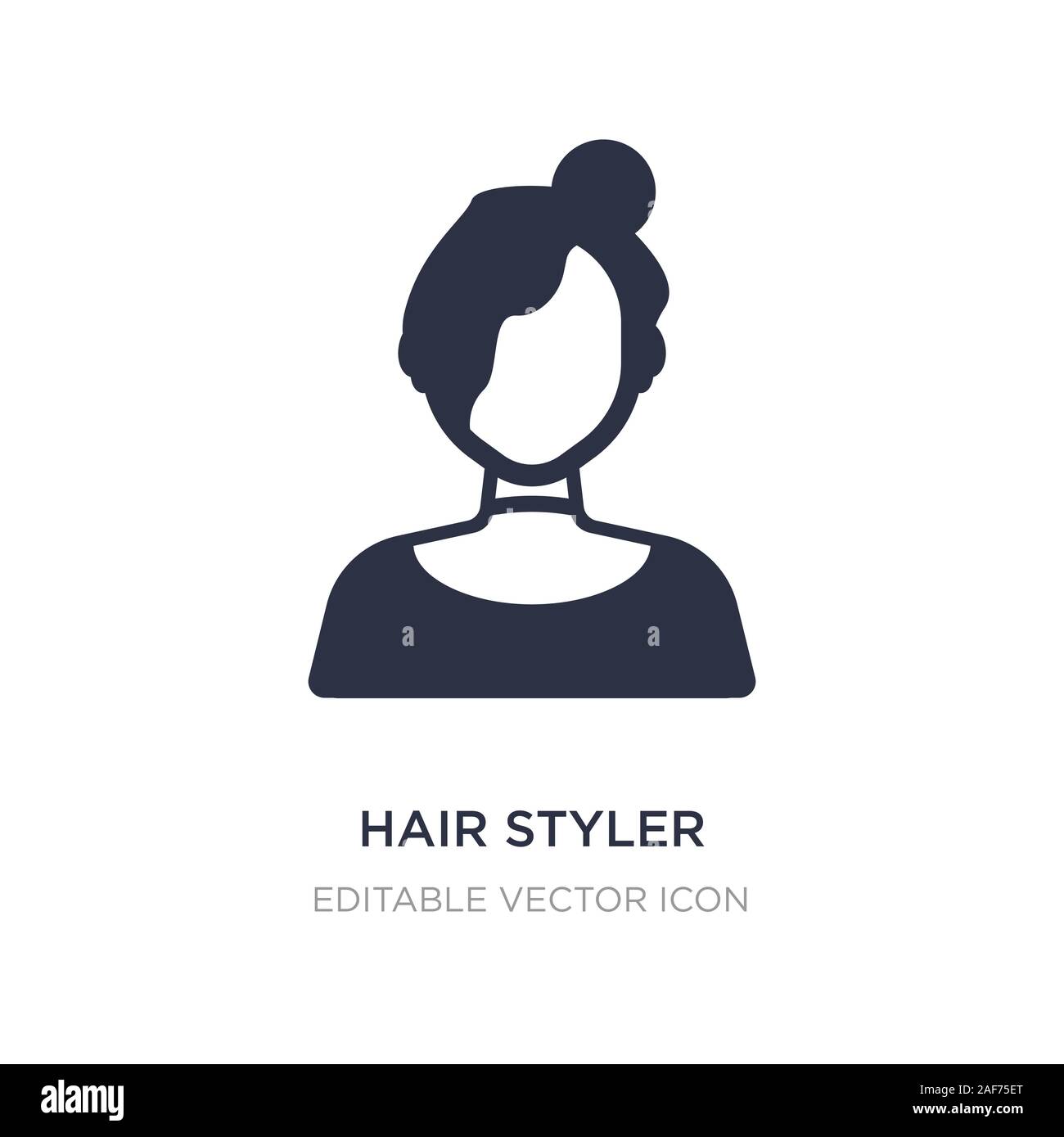 hair styler icon on white background. Simple element illustration from ...