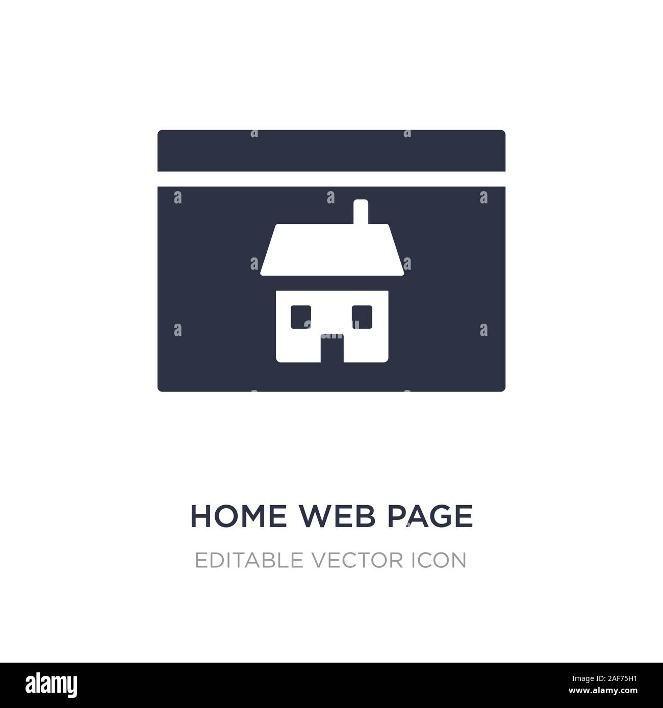 home web page icon on white background. Simple element illustration ...
