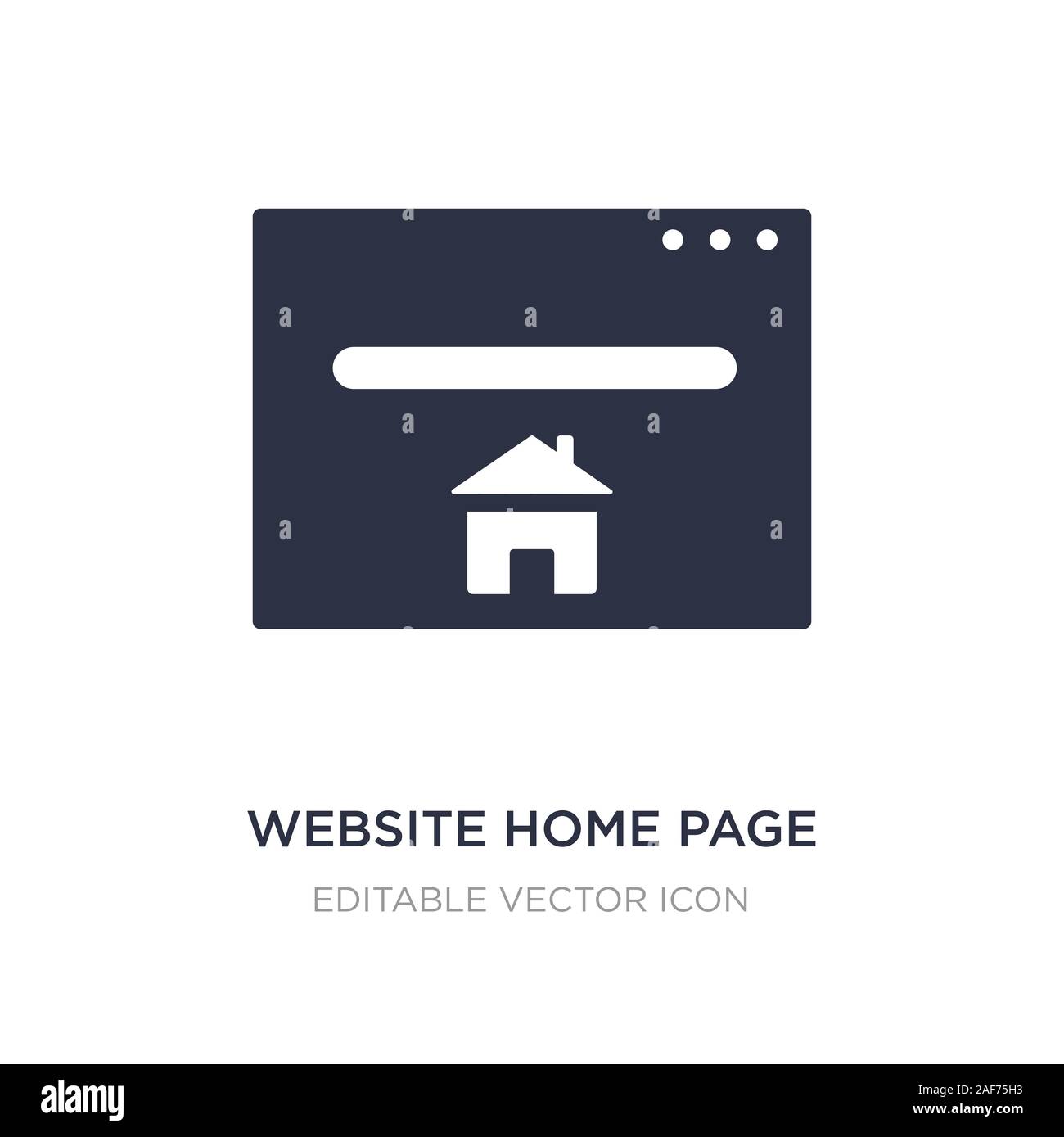 website home page icon on white background. Simple element illustration ...