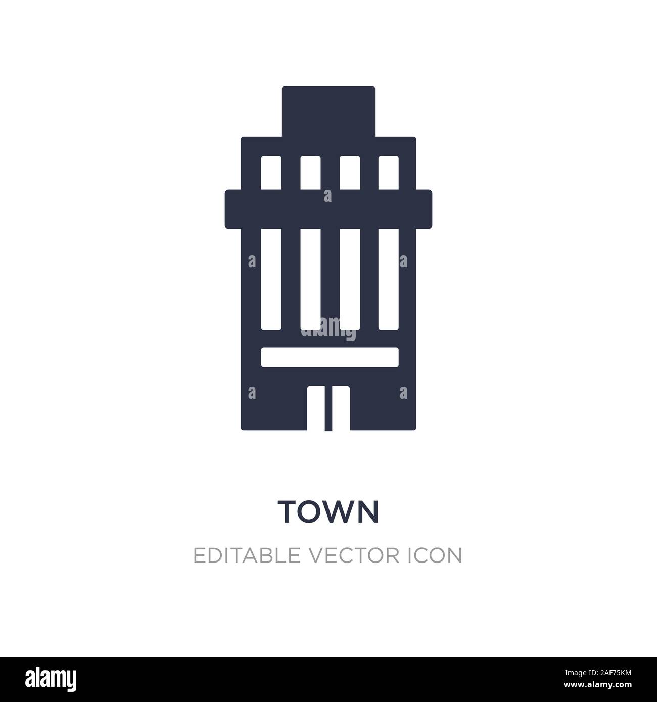 town icon on white background. Simple element illustration from ...