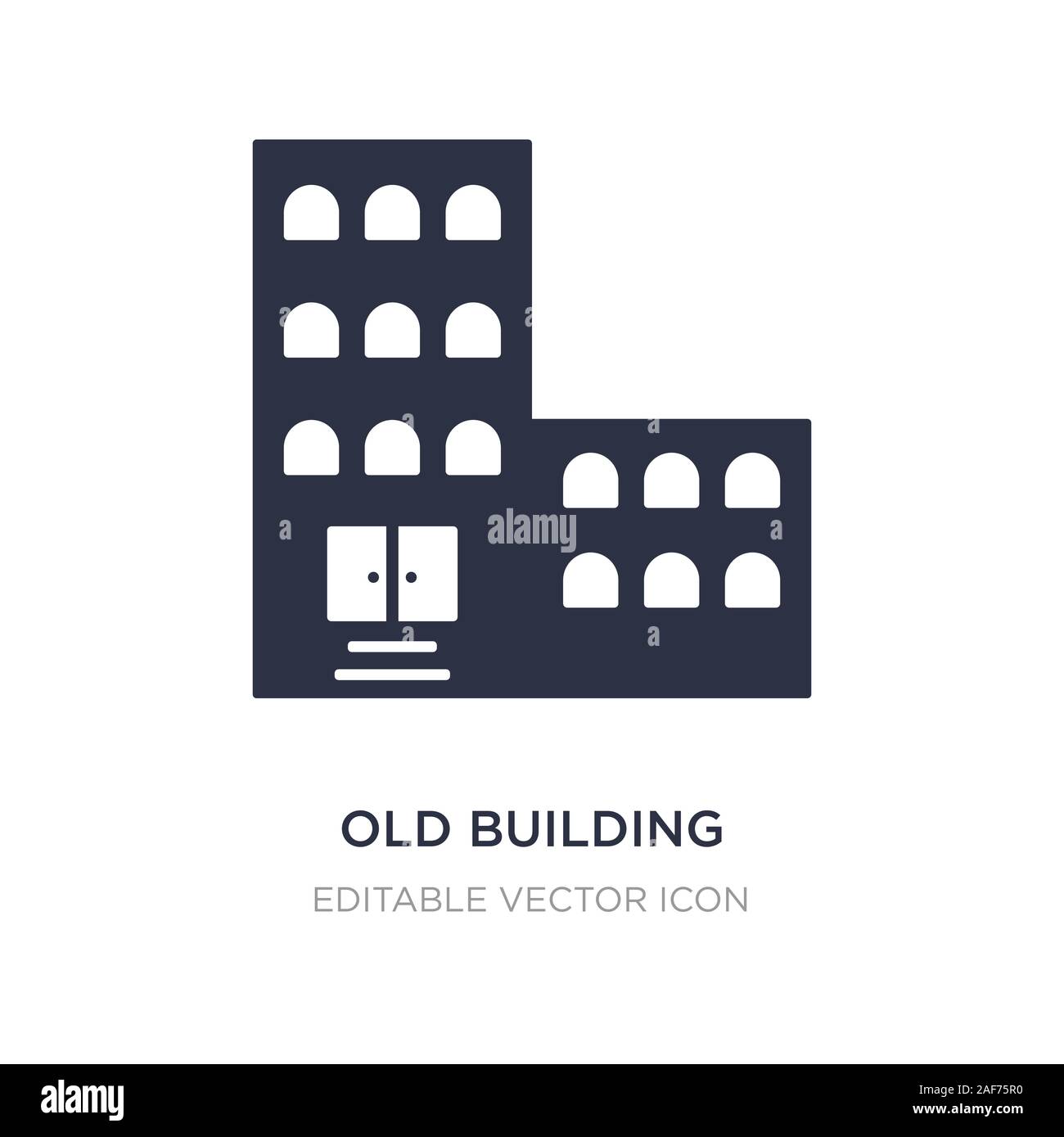 old building icon on white background. Simple element illustration from ...