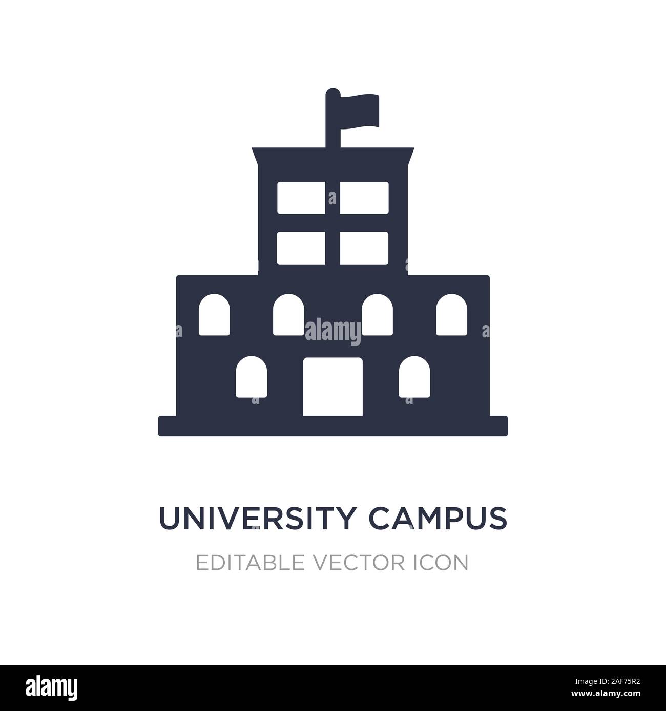 university campus icon on white background. Simple element illustration ...