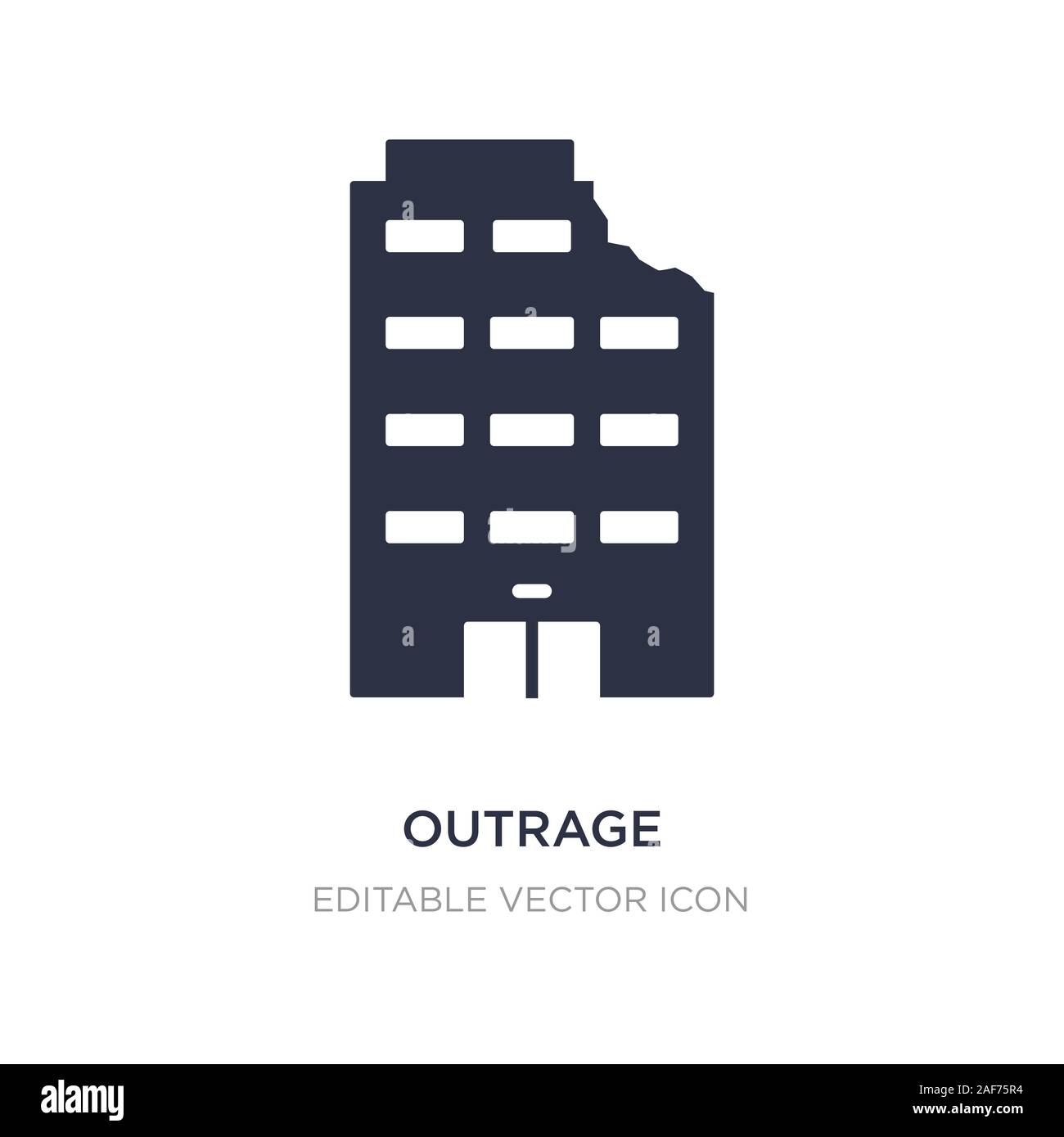 outrage icon on white background. Simple element illustration from ...