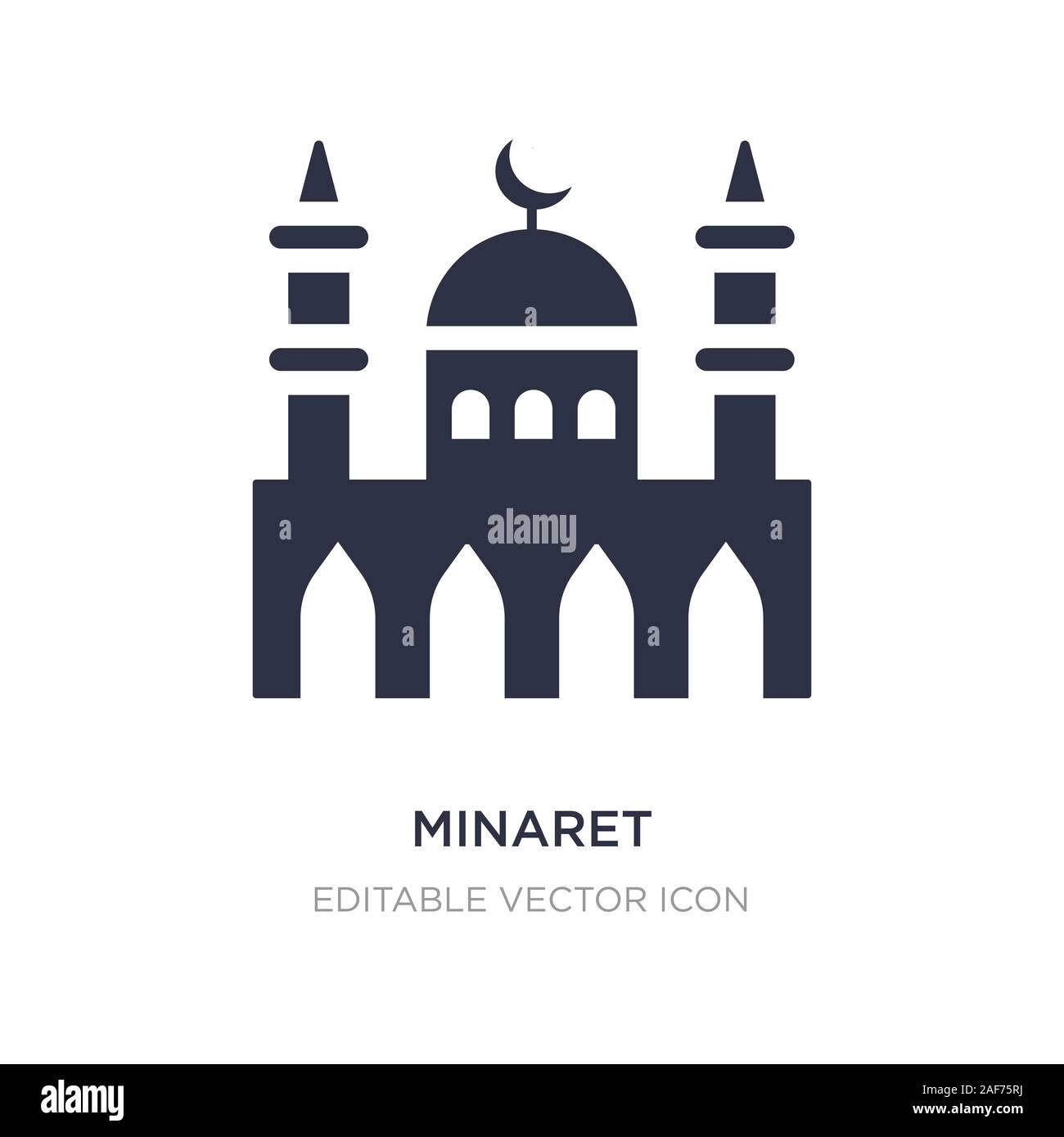 minaret icon on white background. Simple element illustration from ...