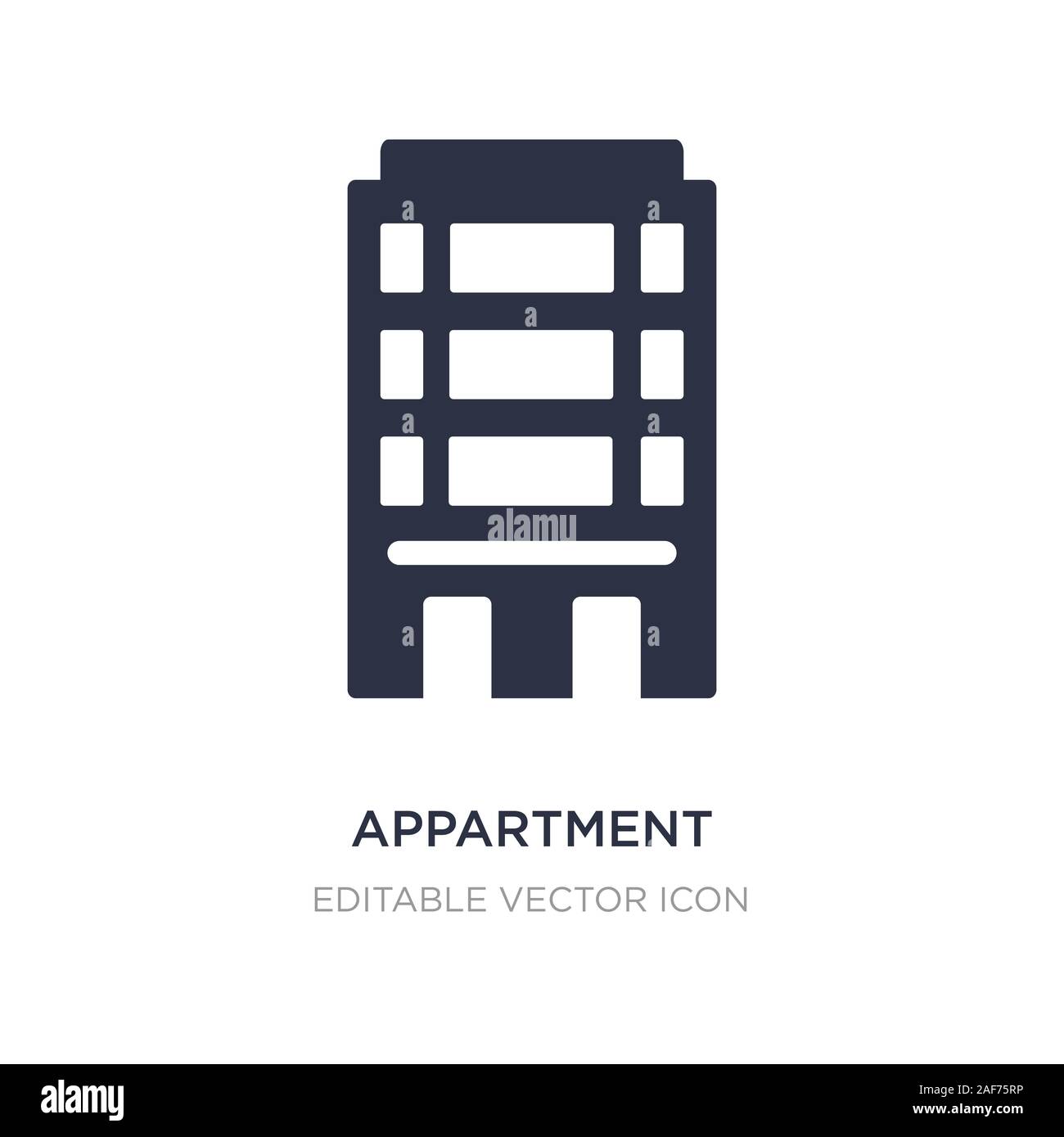 appartment icon on white background. Simple element illustration from ...