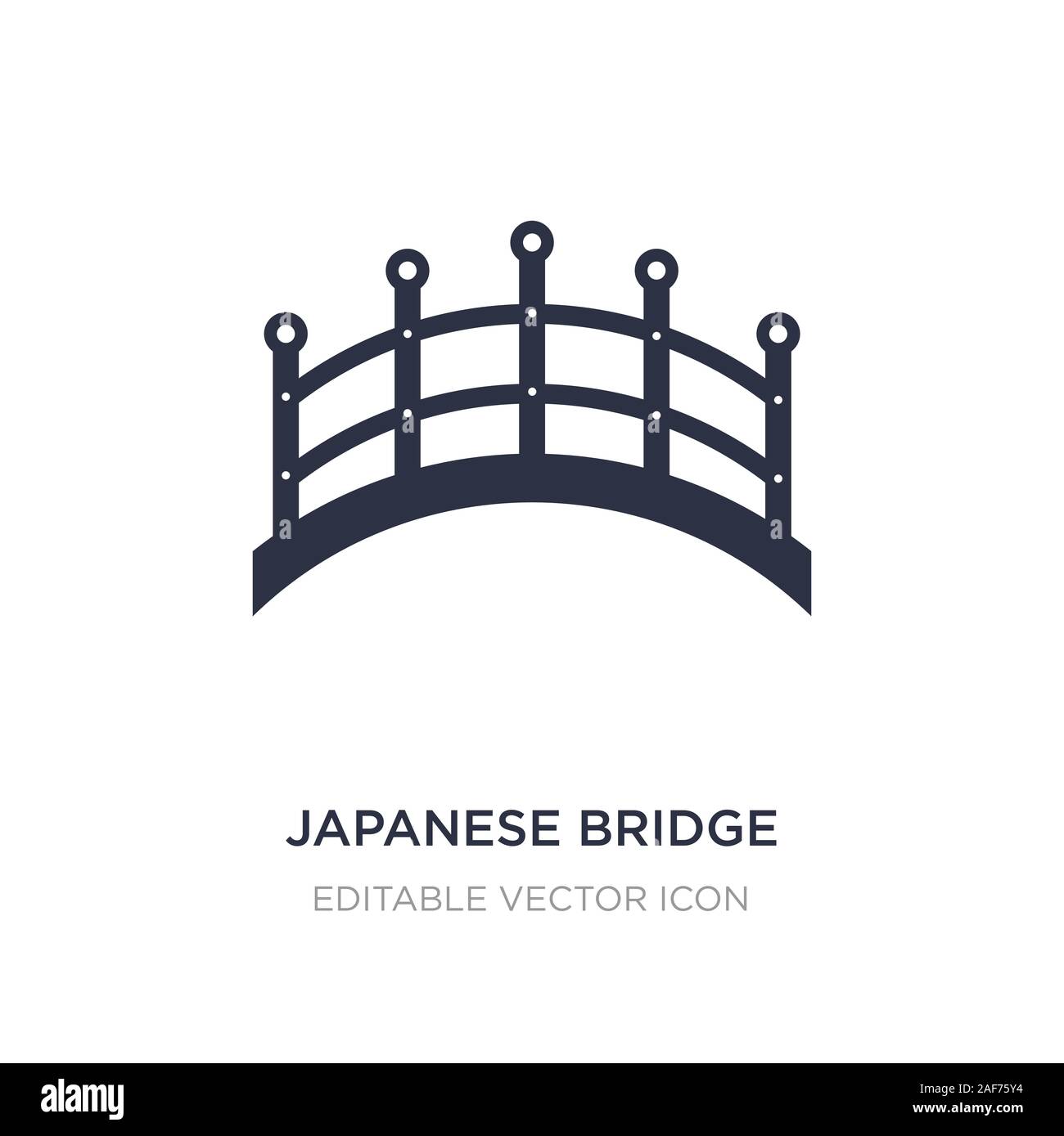 japanese bridge icon on white background. Simple element illustration ...
