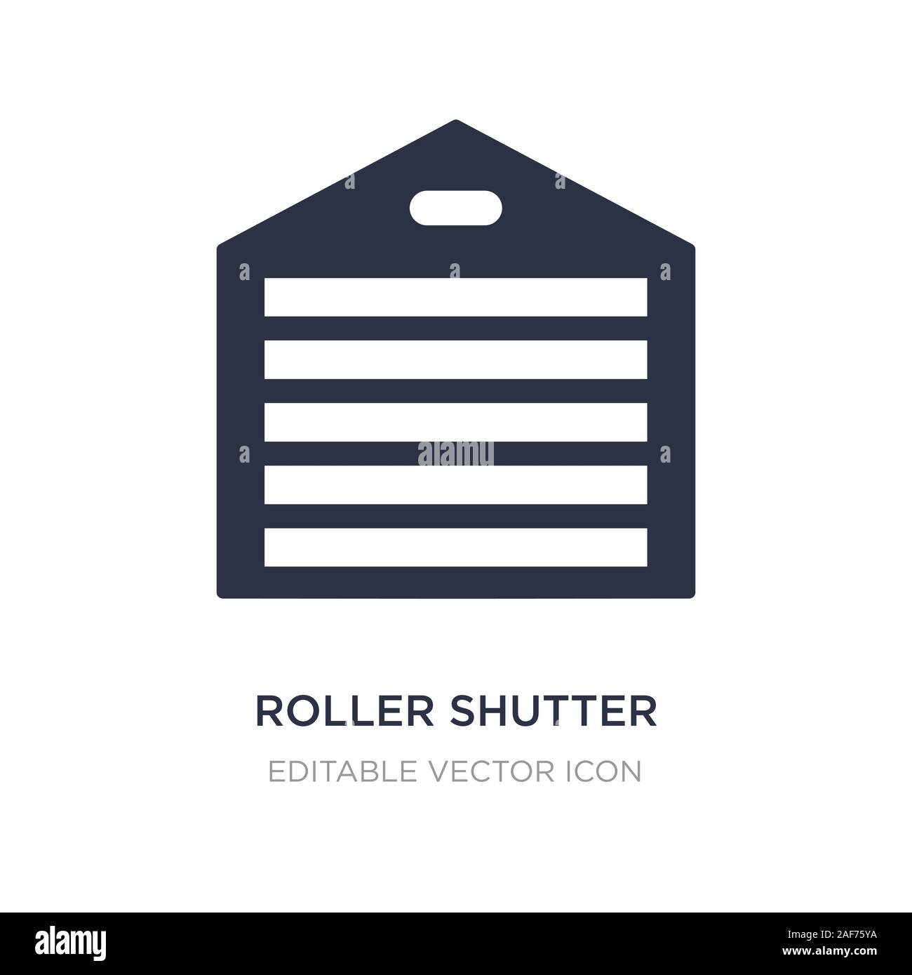 roller shutter door icon on white background. Simple element illustration from Buildings concept ...