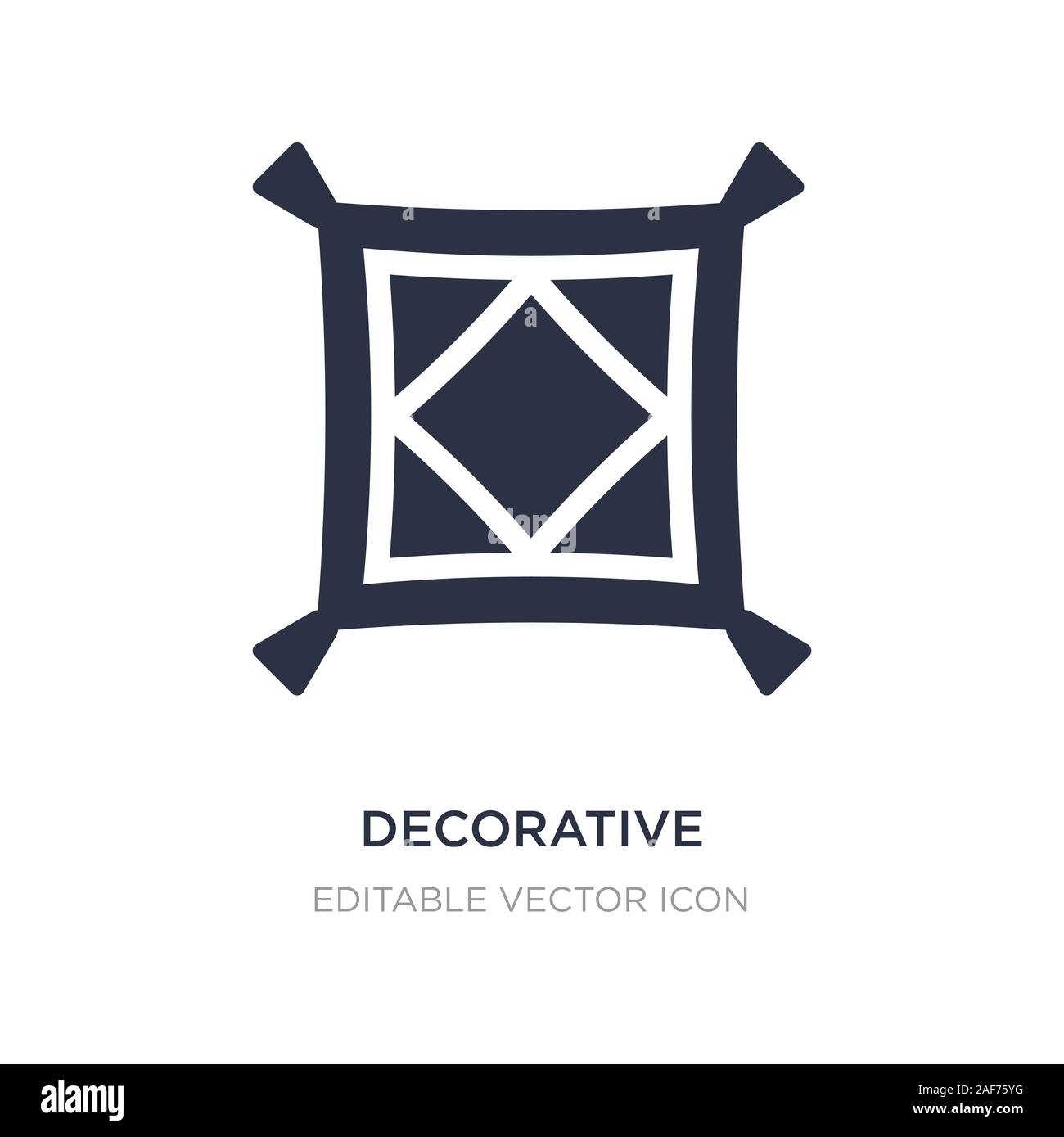 decorative cushions icon on white background. Simple element ...