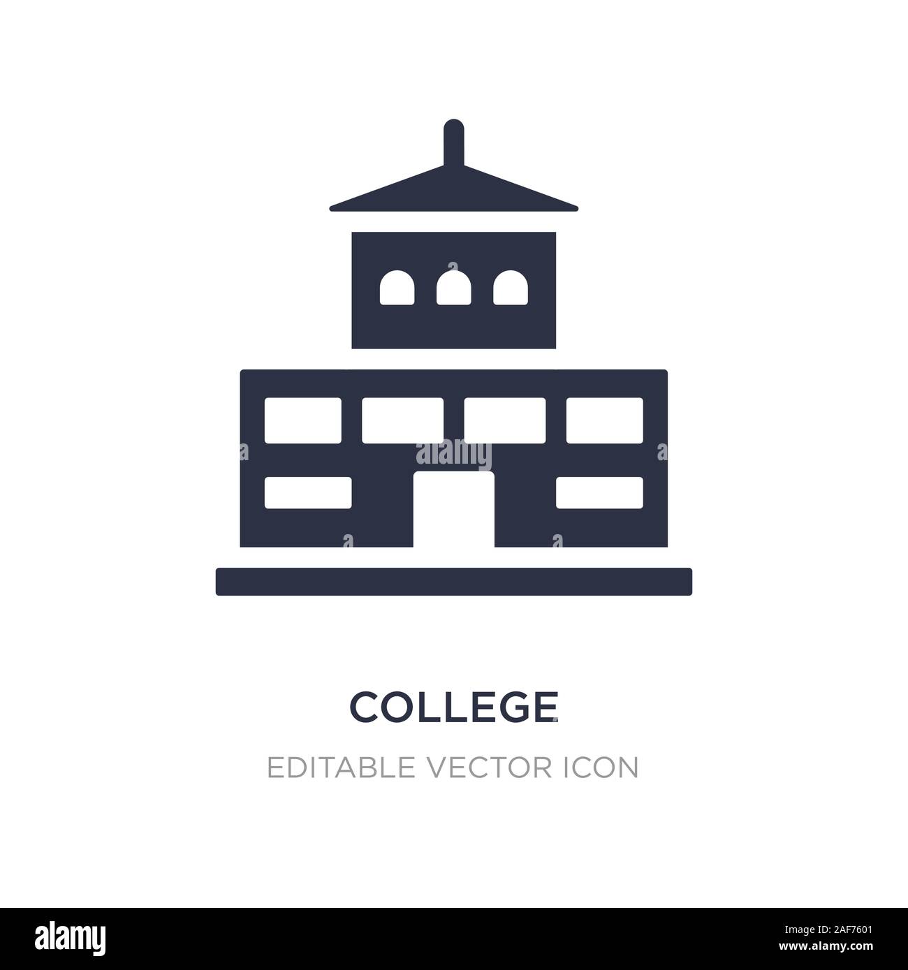 college icon on white background. Simple element illustration from ...