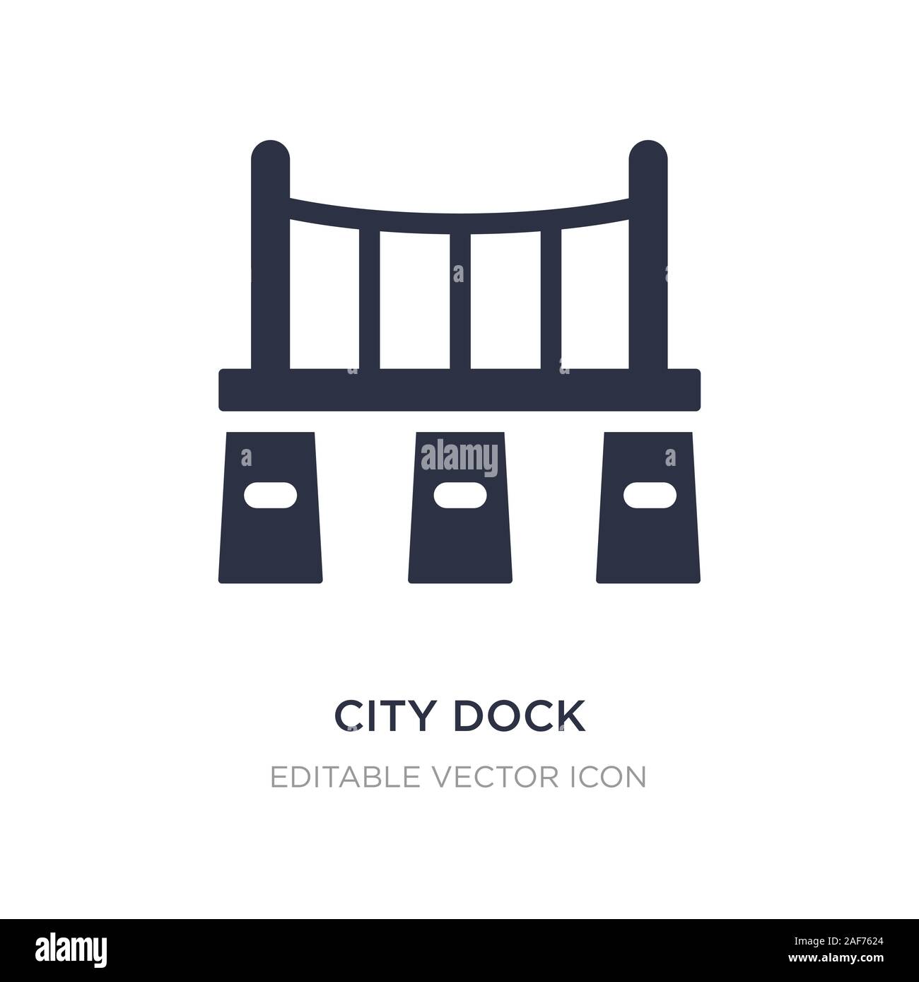 city dock icon on white background. Simple element illustration from ...