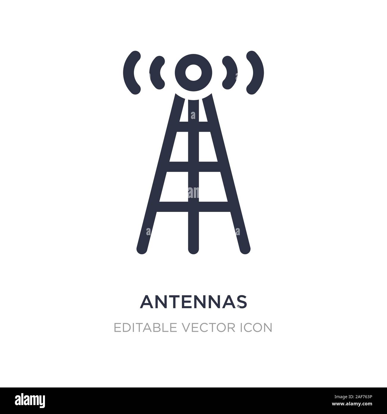 antennas icon on white background. Simple element illustration from ...