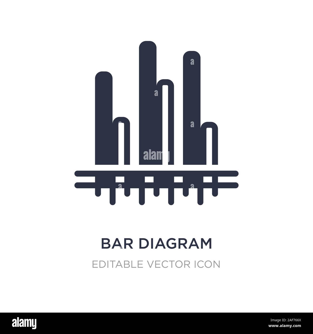bar diagram icon on white background. Simple element illustration from ...