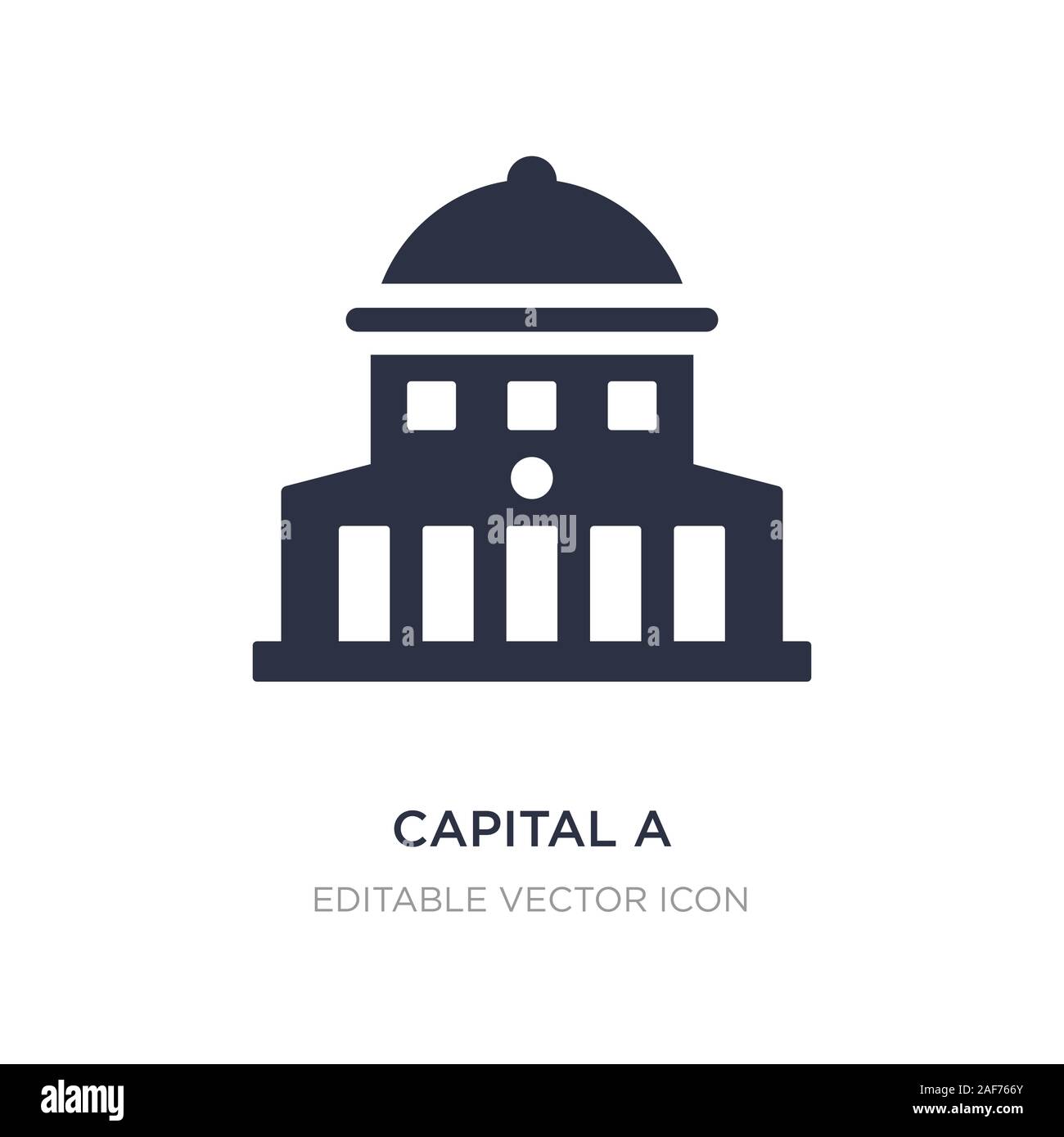 capital a icon on white background. Simple element illustration from ...