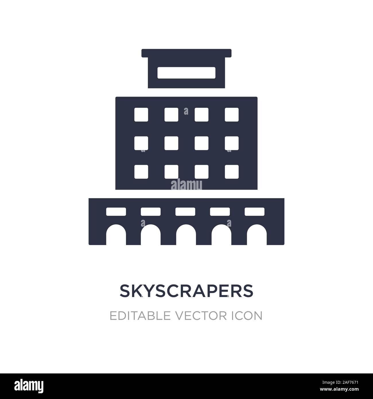 skyscrapers icon on white background. Simple element illustration from ...