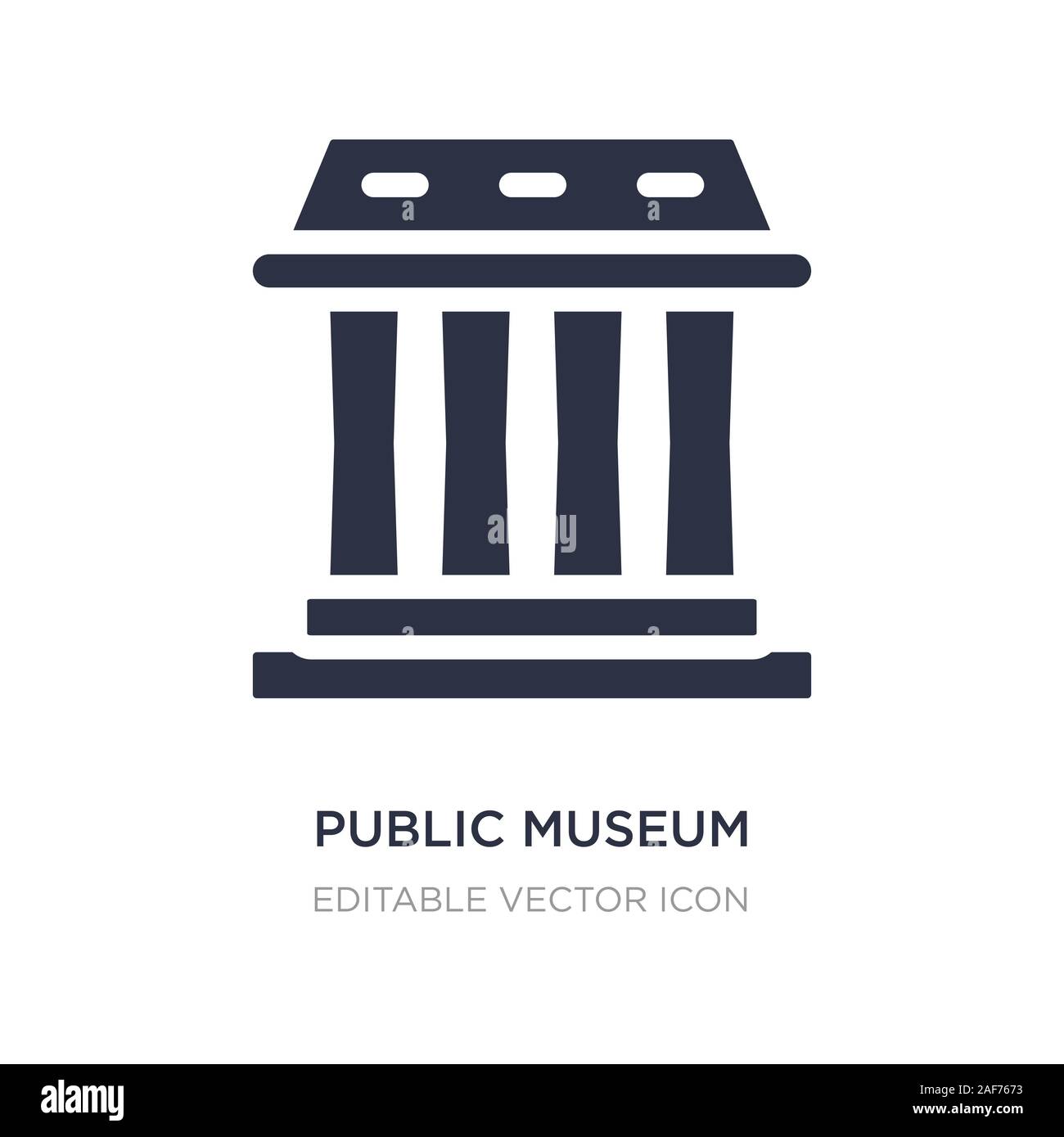 public museum icon on white background. Simple element illustration ...