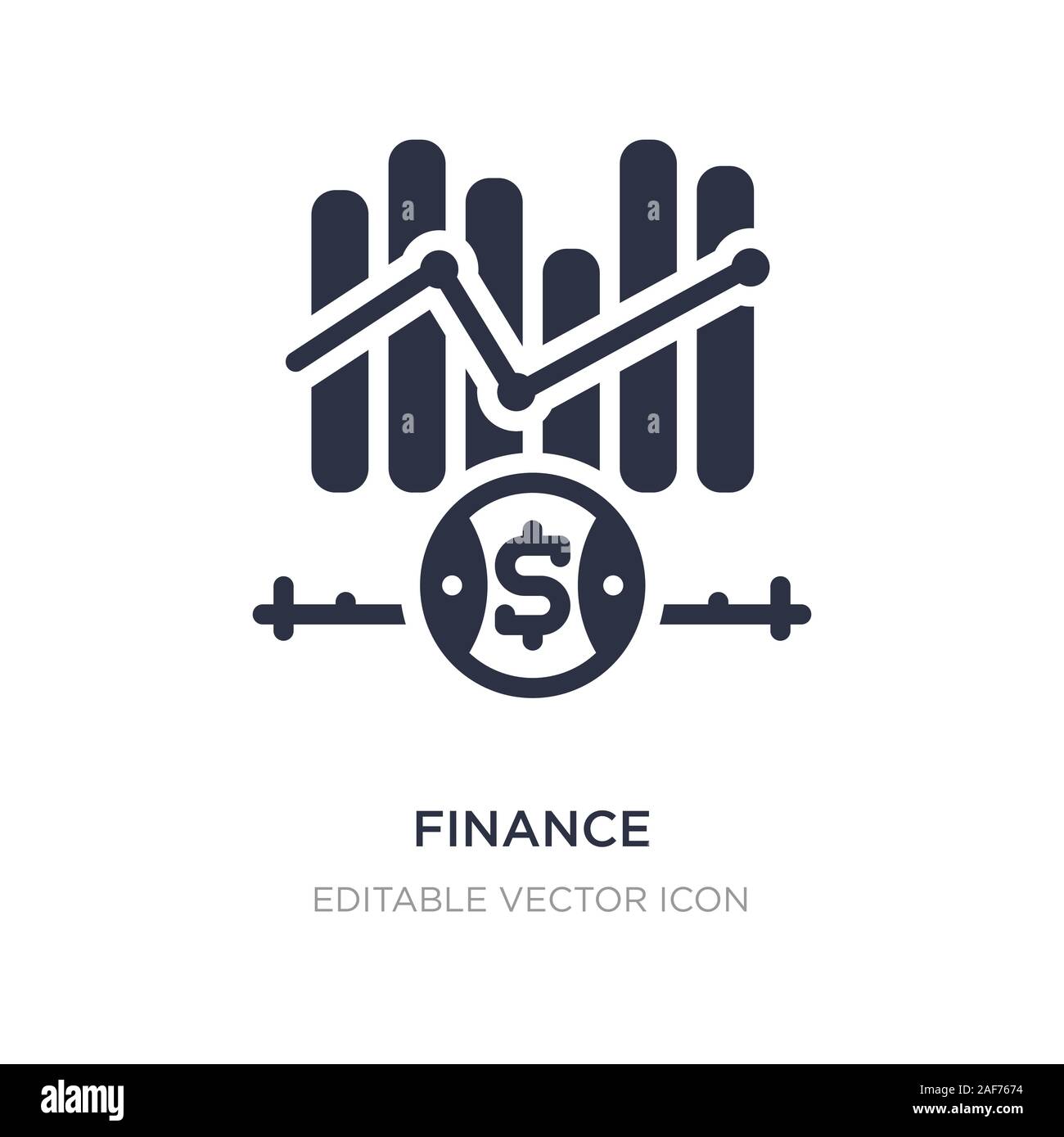 finance icon on white background. Simple element illustration from ...