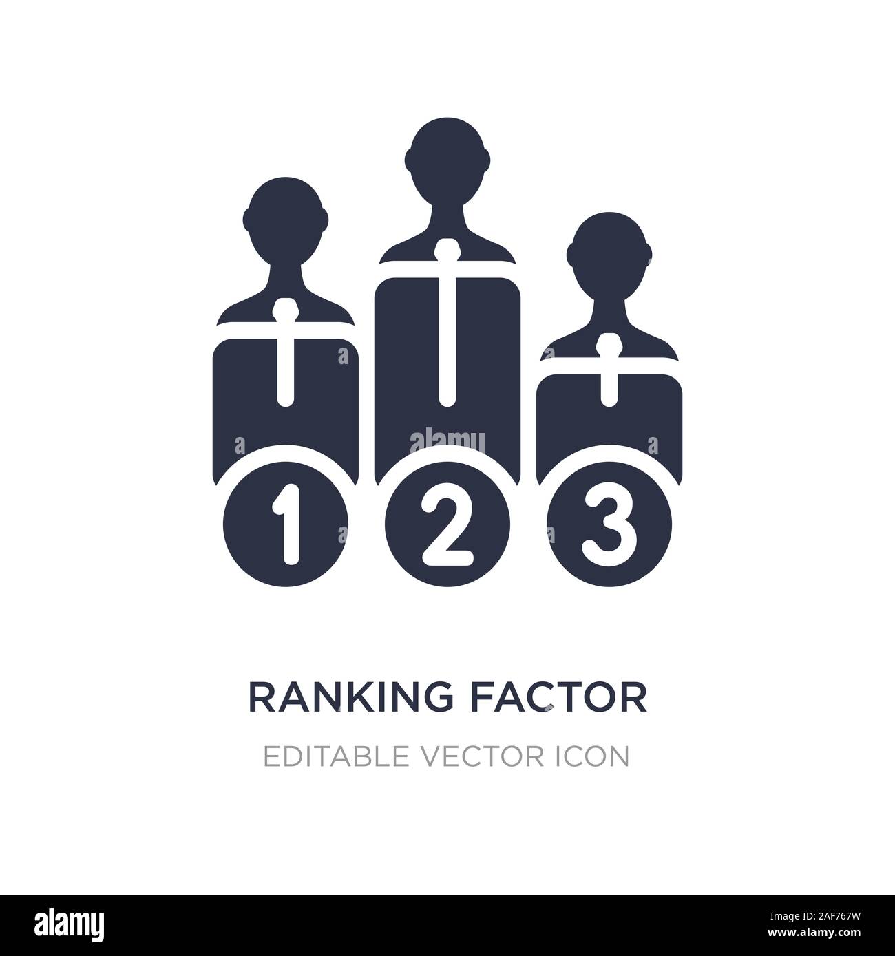 ranking factor icon on white background. Simple element illustration ...
