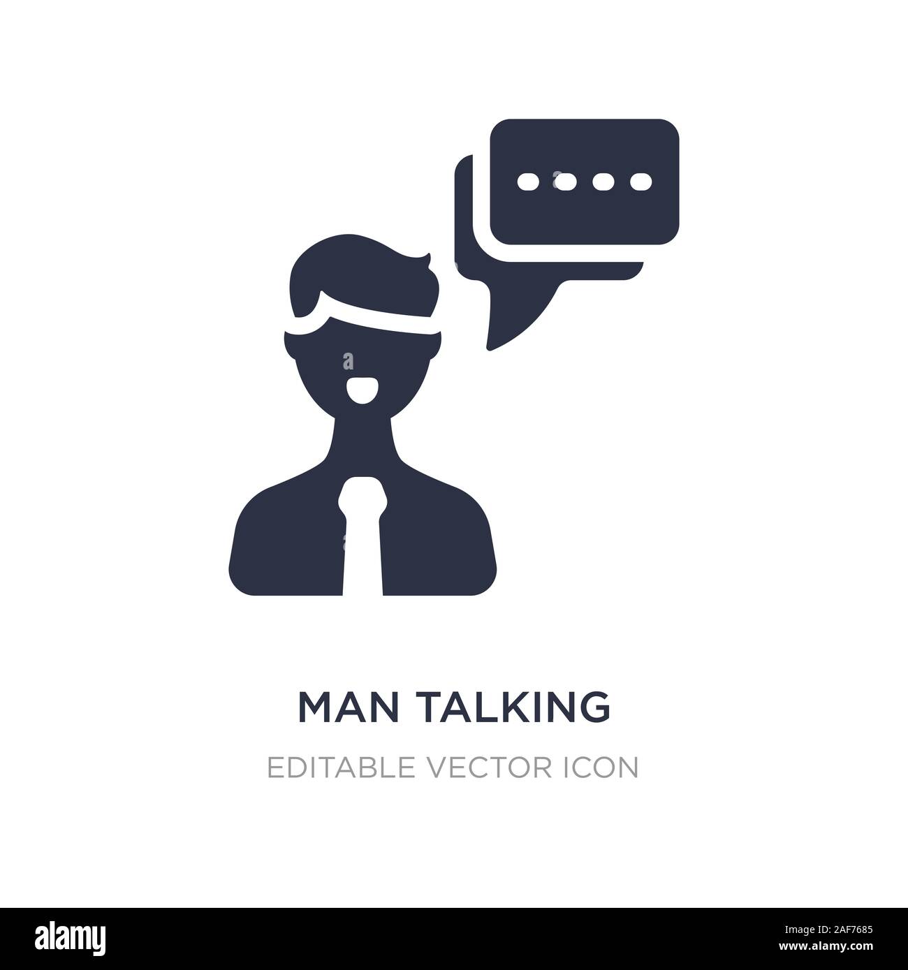 man talking icon on white background. Simple element illustration from ...