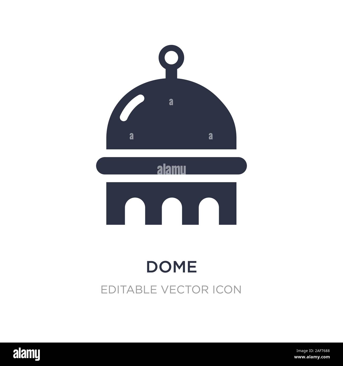 dome icon on white background. Simple element illustration from ...