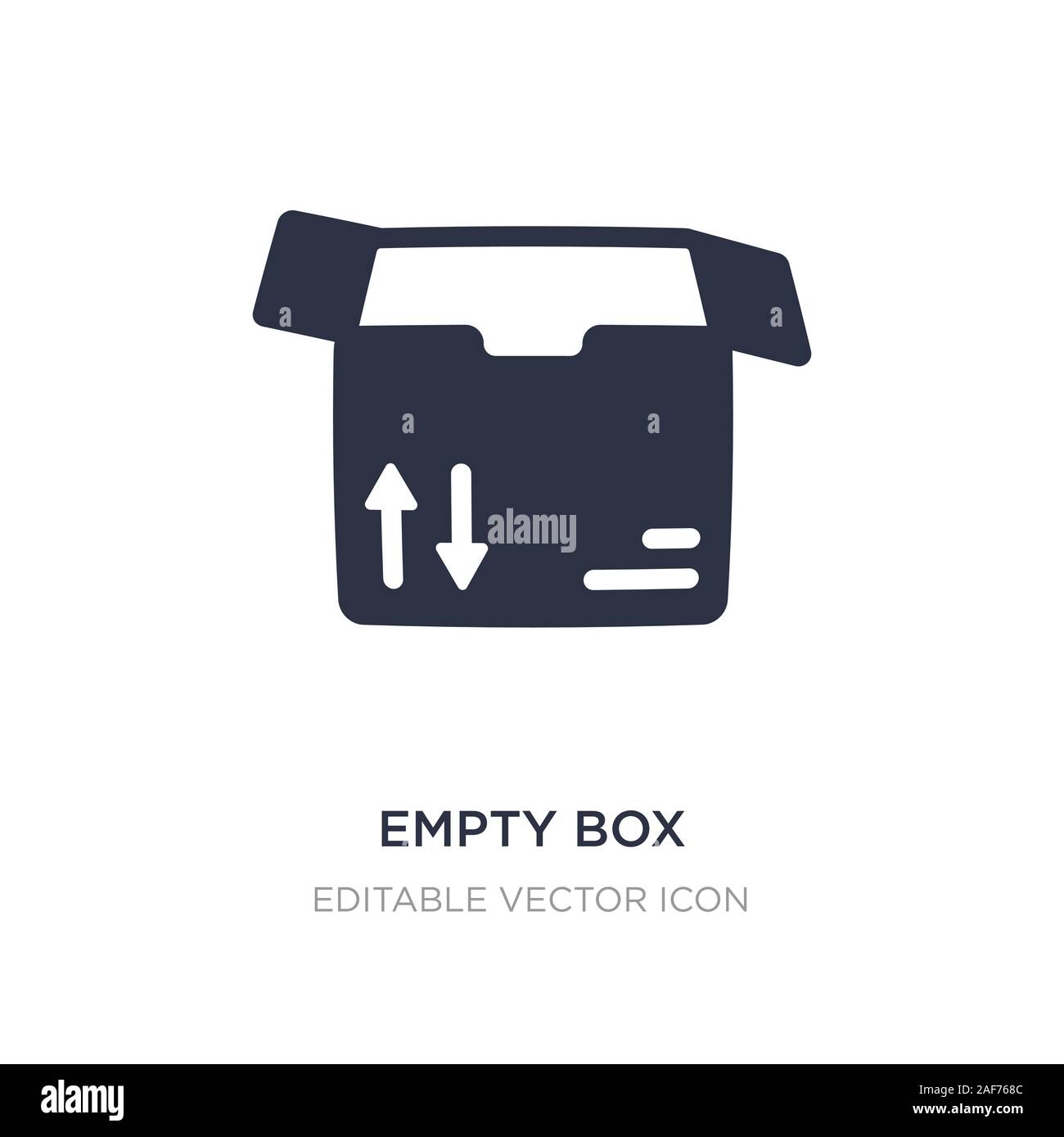 empty box icon on white background. Simple element illustration from ...