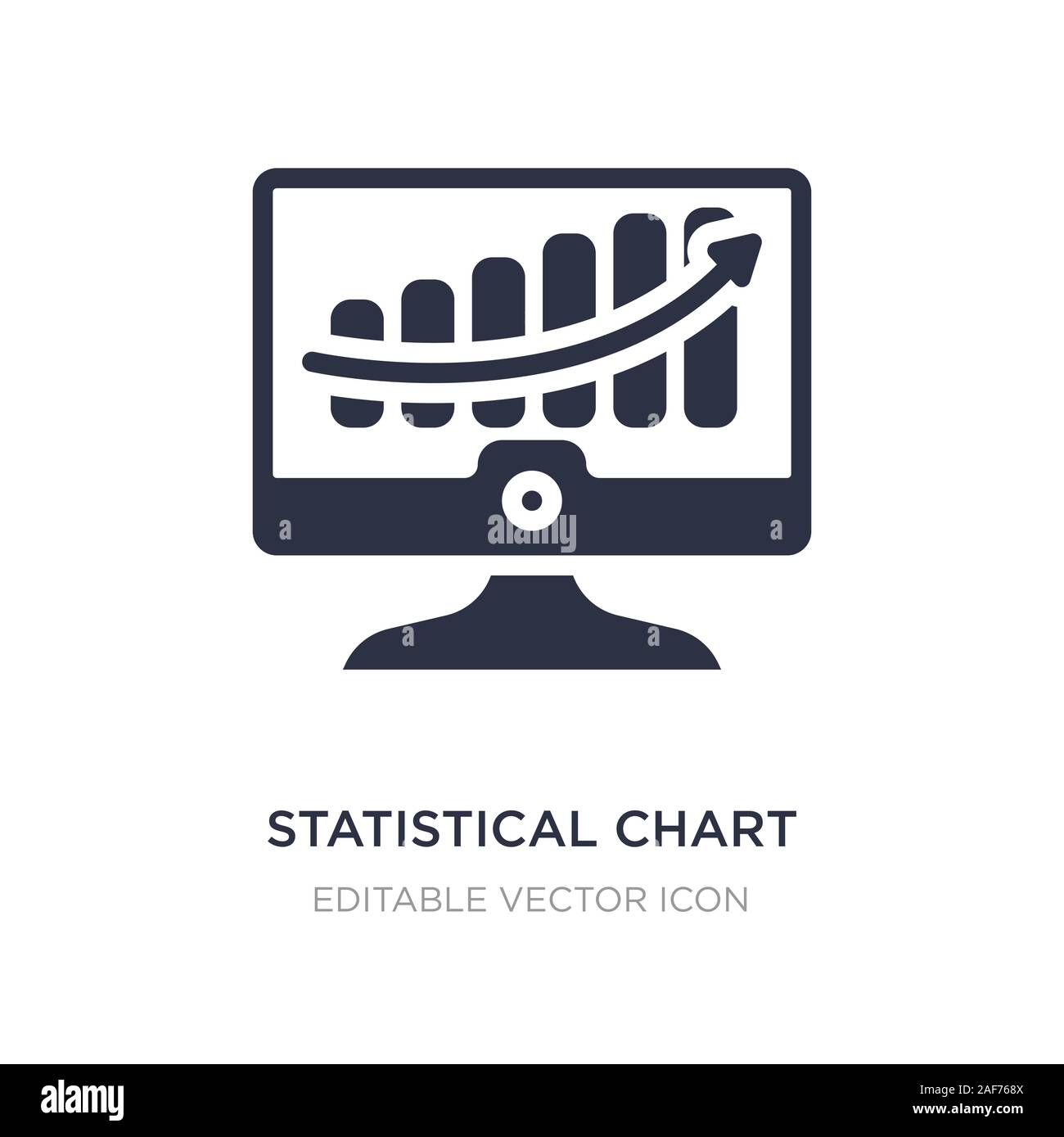 statistical chart icon on white background. Simple element illustration ...