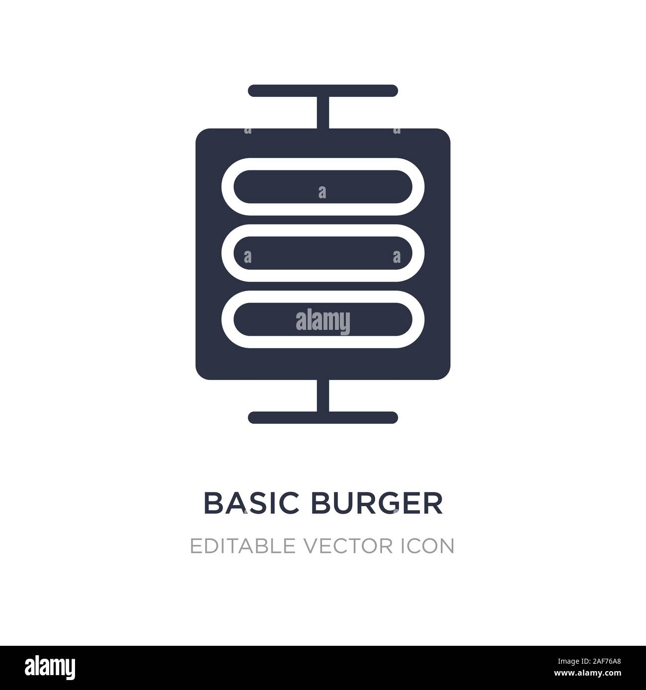 basic burger icon on white background. Simple element illustration from ...