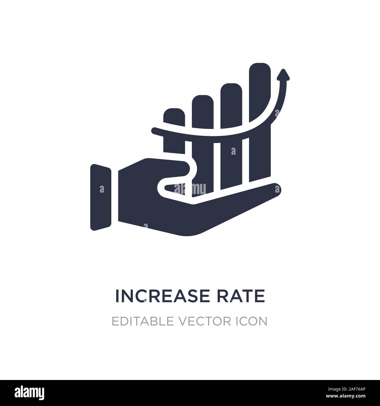 increase rate icon on white background. Simple element illustration ...