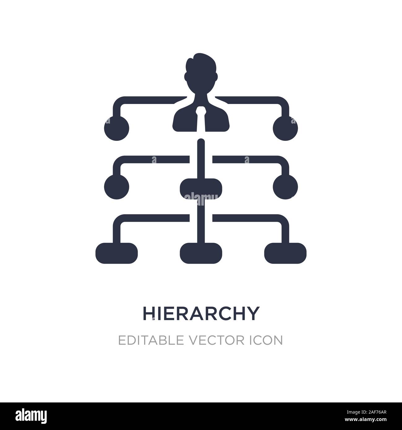 hierarchy structure icon on white background. Simple element ...