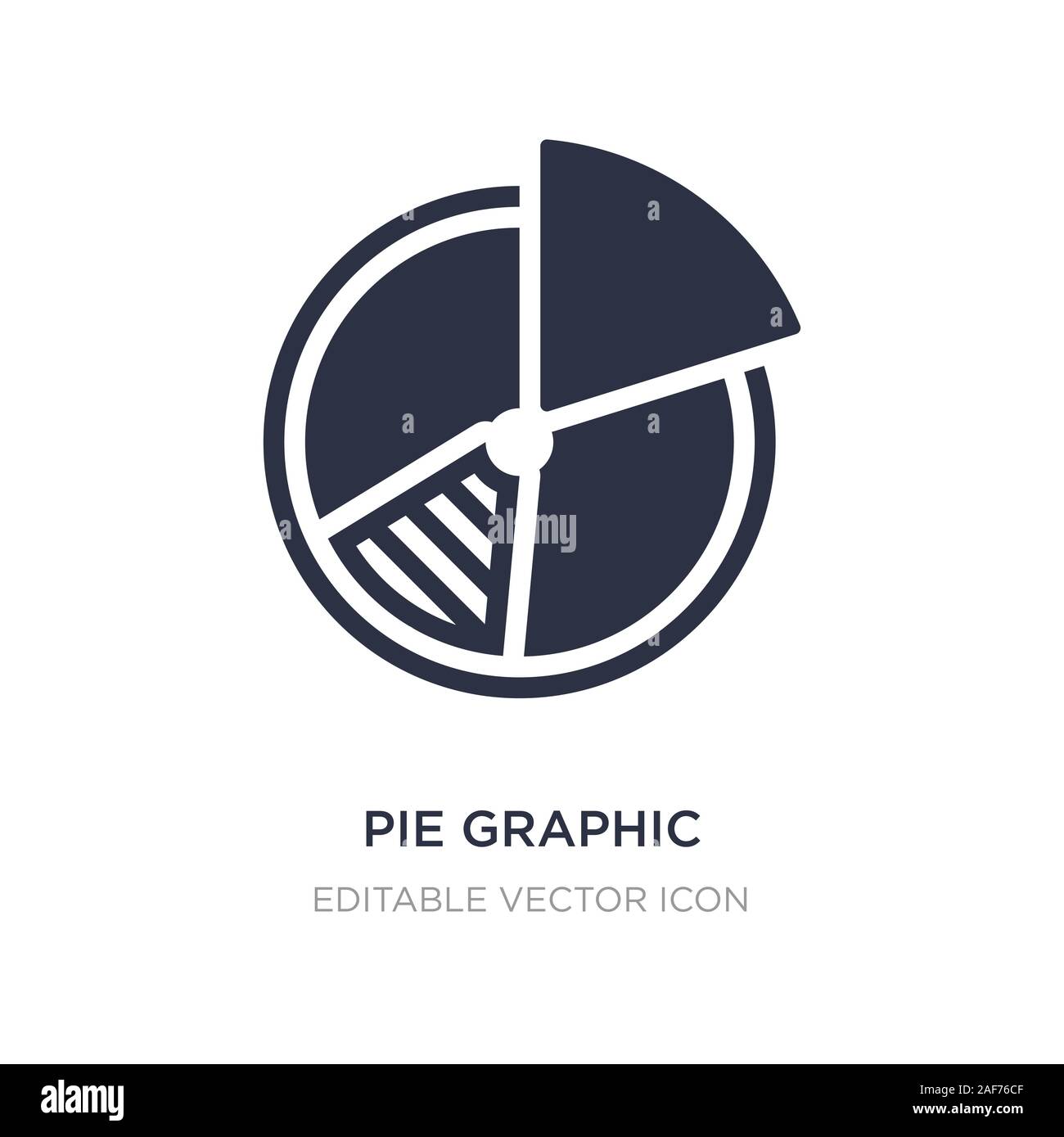pie graphic icon on white background. Simple element illustration from ...