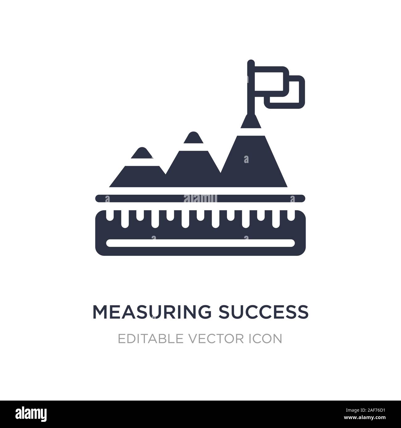 measuring success icon on white background. Simple element illustration ...