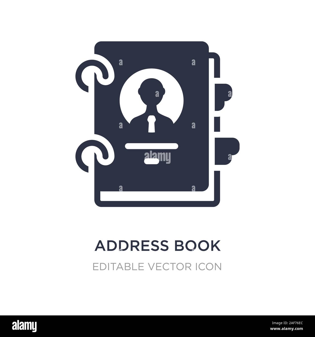 address book icon on white background. Simple element illustration from ...